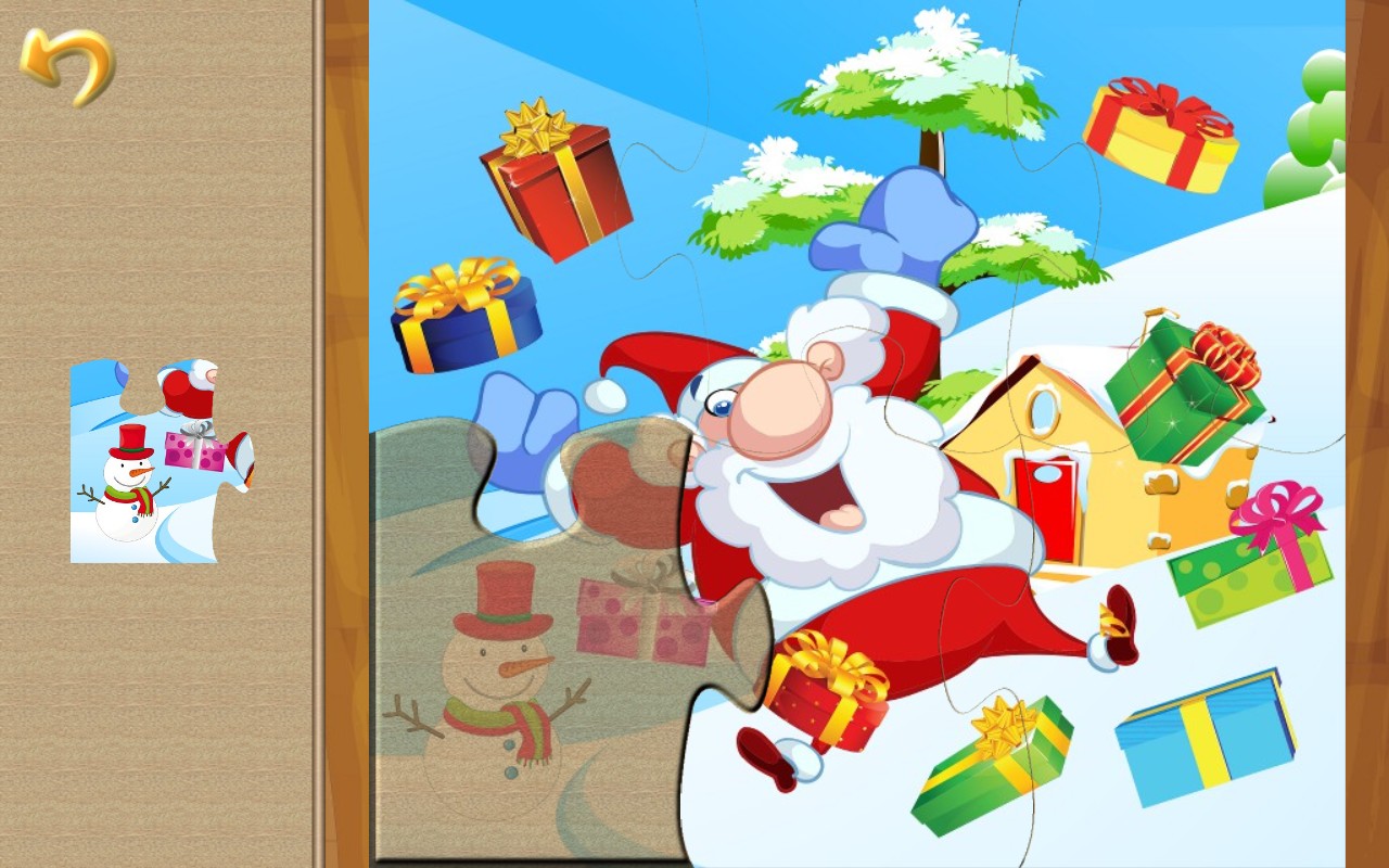 Happy Christmas Time with Santa Claus, Snowman, Elf, Reindeer Jigsaw ...