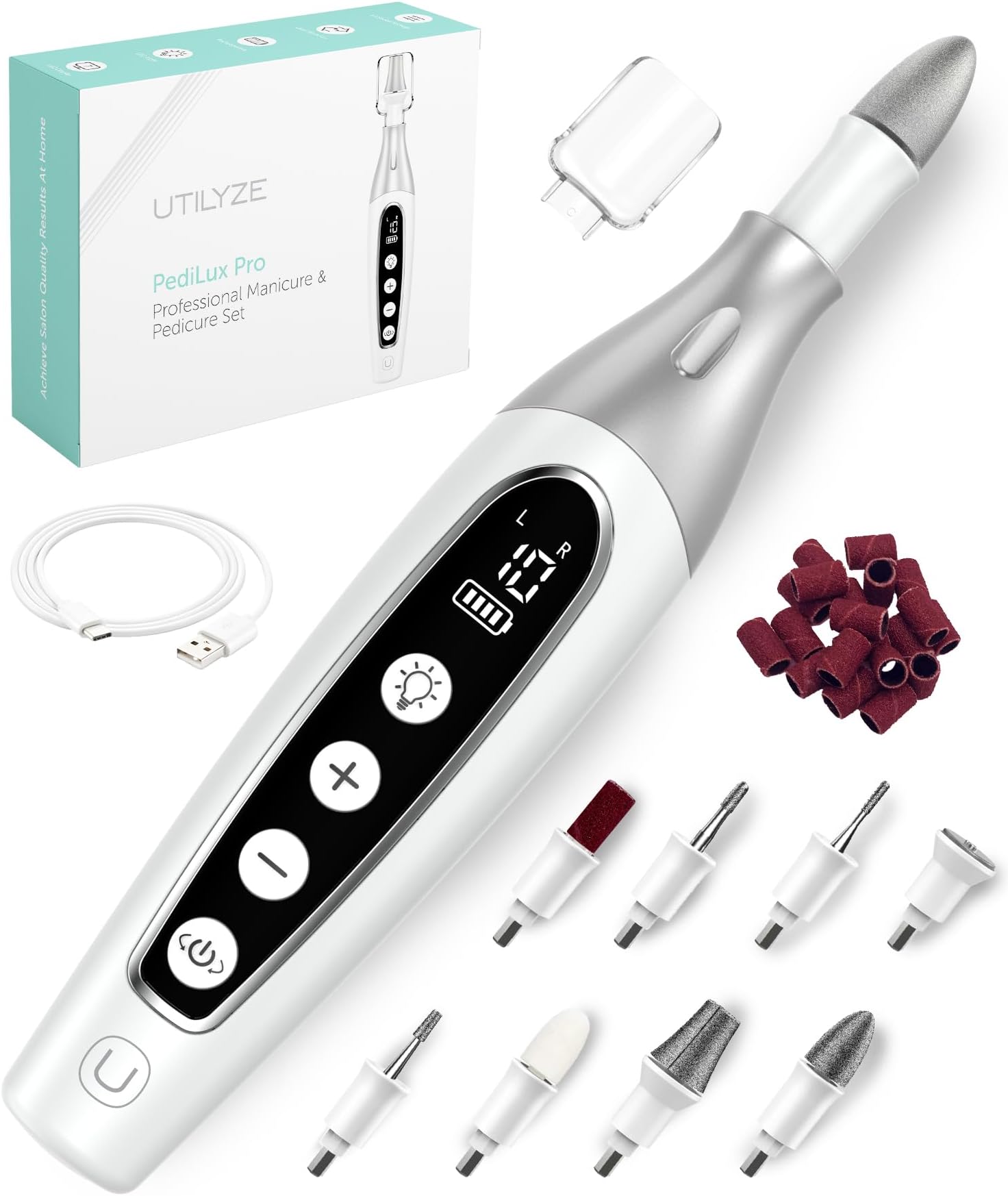 Amazon.com: PediLux Pro Professional Manicure Pedicure Kit, Cordless ...