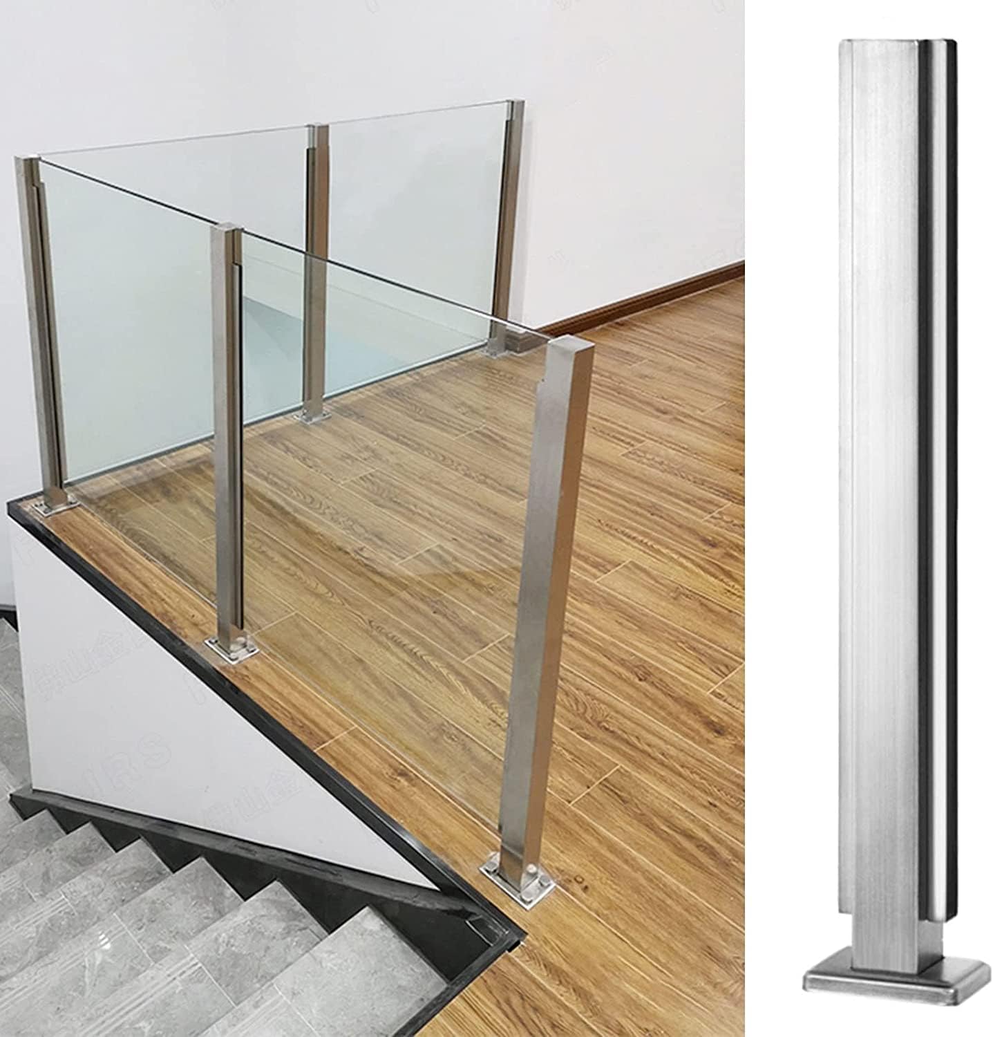 Amazon.com: Glass Balustrade Glass Railing Post Clamp, Attic Stainless ...