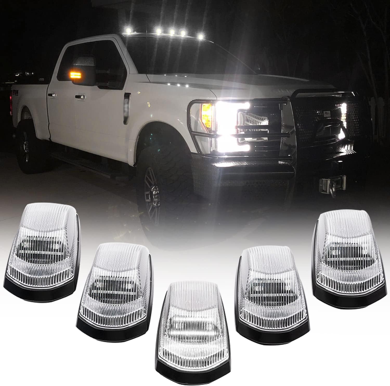 Amazon.com: LED Cab Marker Lights Compatible w/ F'ord F250 F350 Super ...