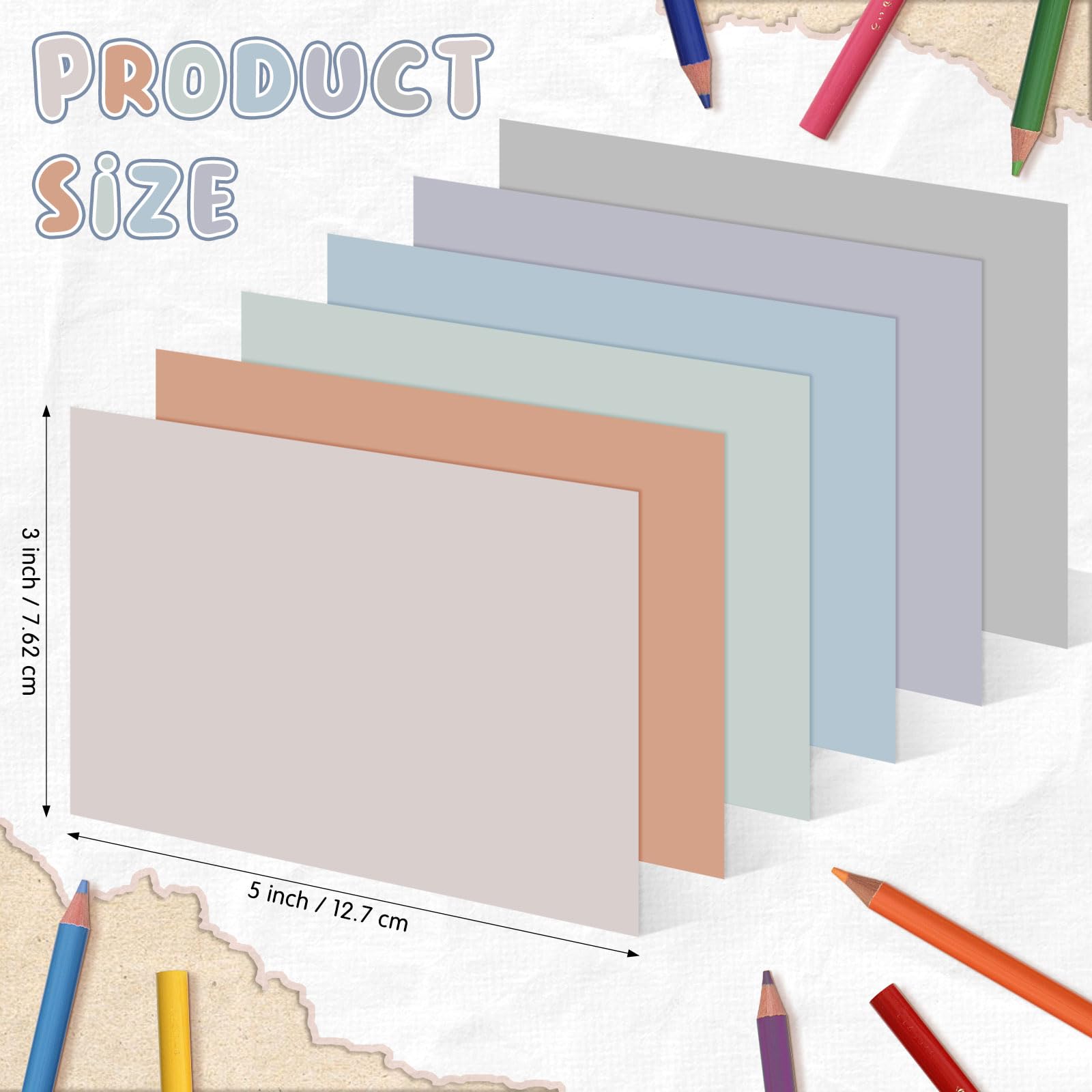 Snapklik.com : Fainne 300 Pcs Blank Index Cards 180 GSM Thick Card ...