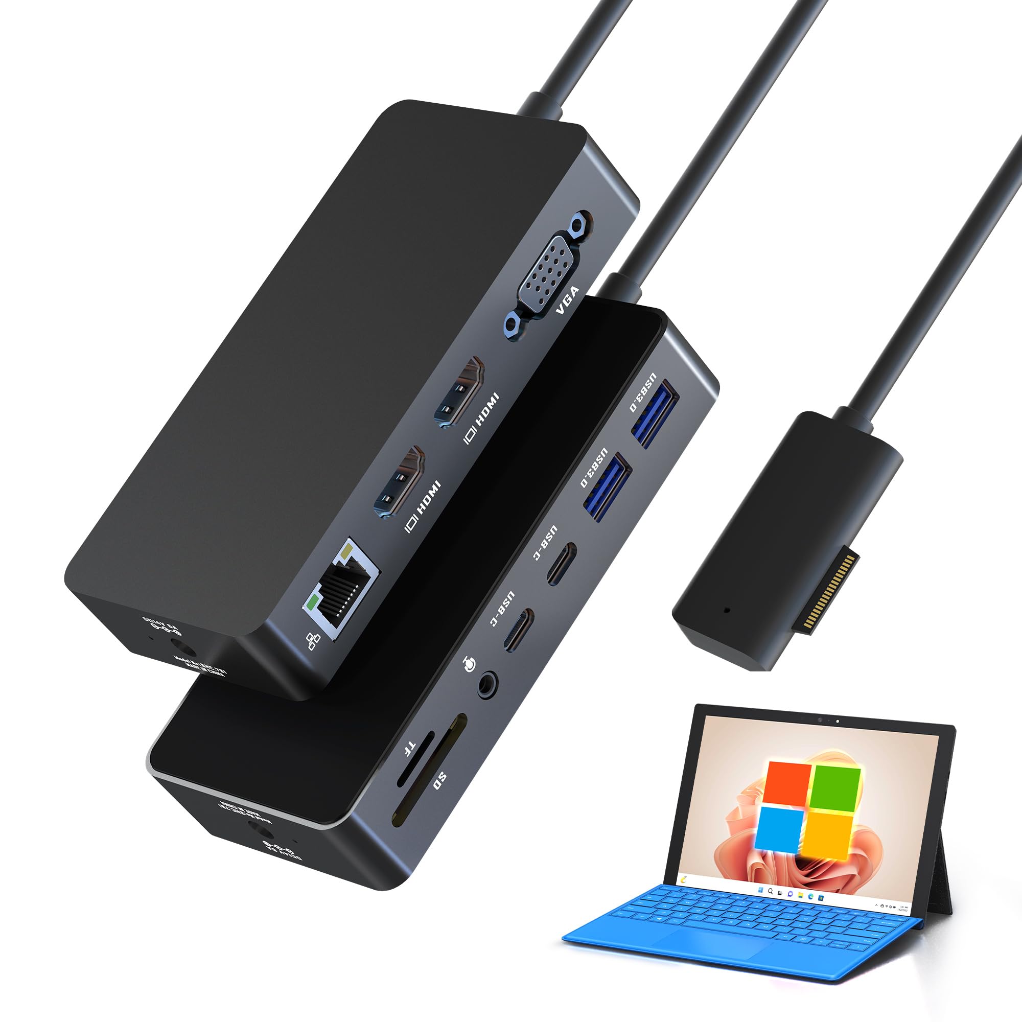 Snapklik.com : 12-in-1 Surface Dock, Triple Display Support