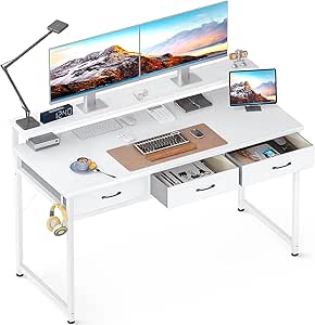Amazon.com: ODK 55 inch Computer Desk with Drawers, Home Office Desk ...