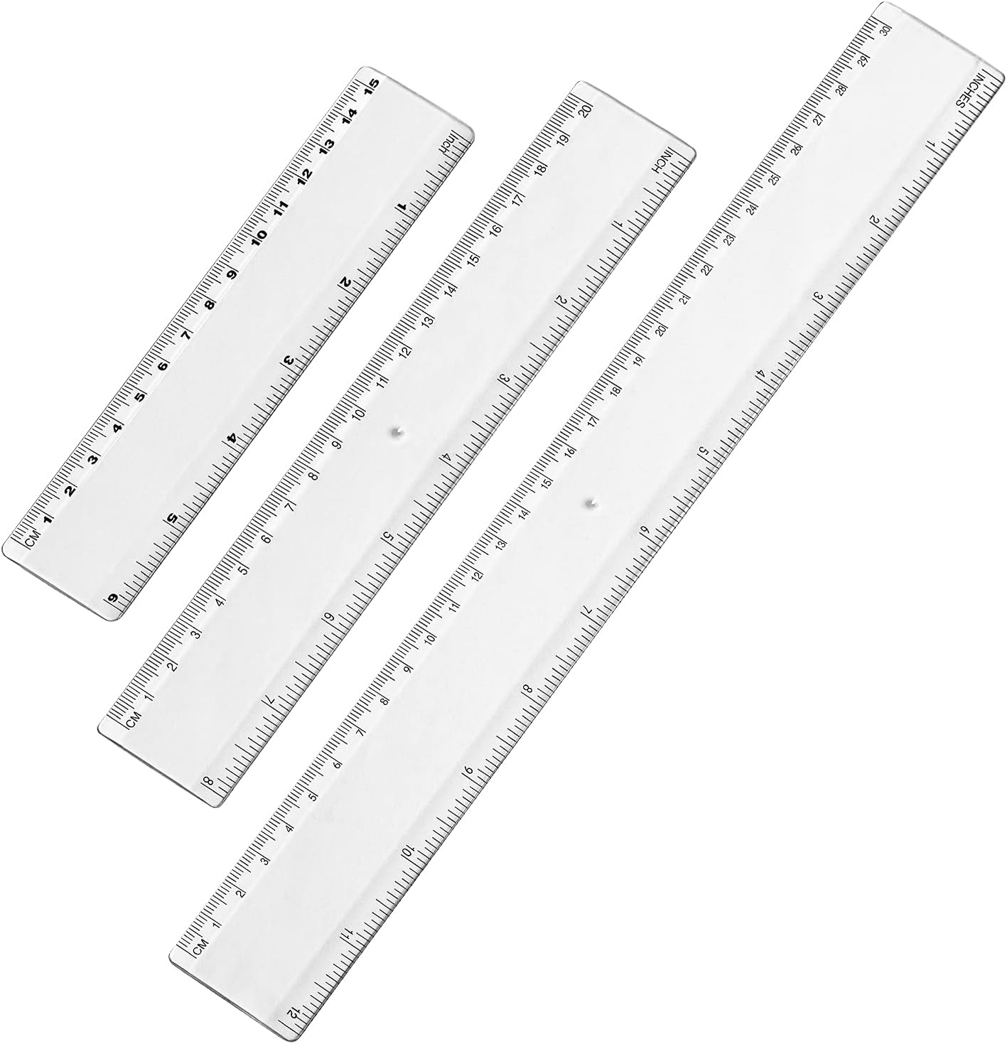 Amazon.com : 8 inches Plastic Ruler Straight Ruler Plastic Measuring ...