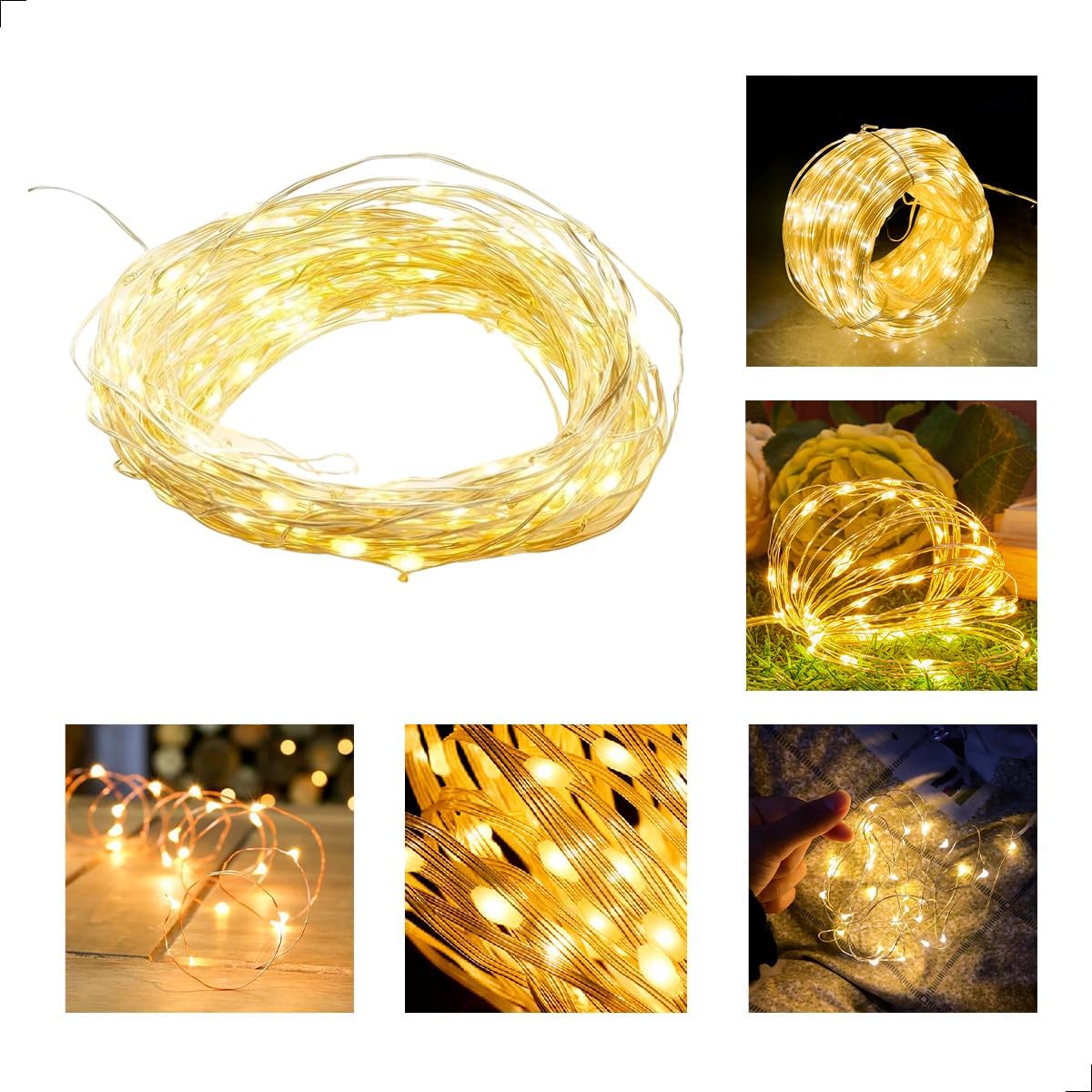 Fio De Fada 3 Metros 30 Leds Decoração Arame Luz Cordão Pisca Pisca ...