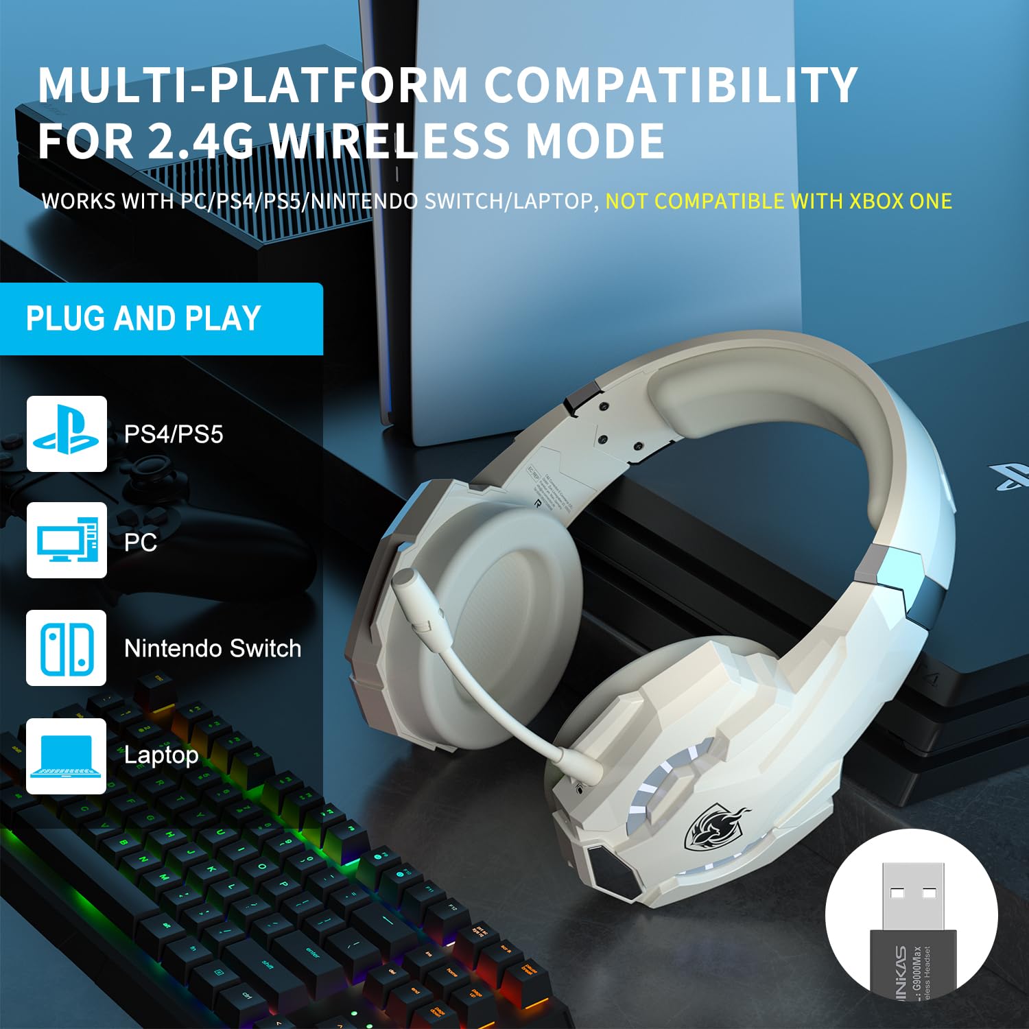 Snapklik.com : PHOINIKAS Wireless Gaming Headset