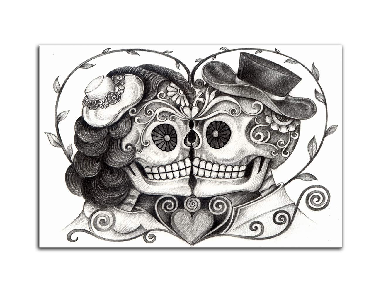 Sugar Skull Bride And Groom Tattoo