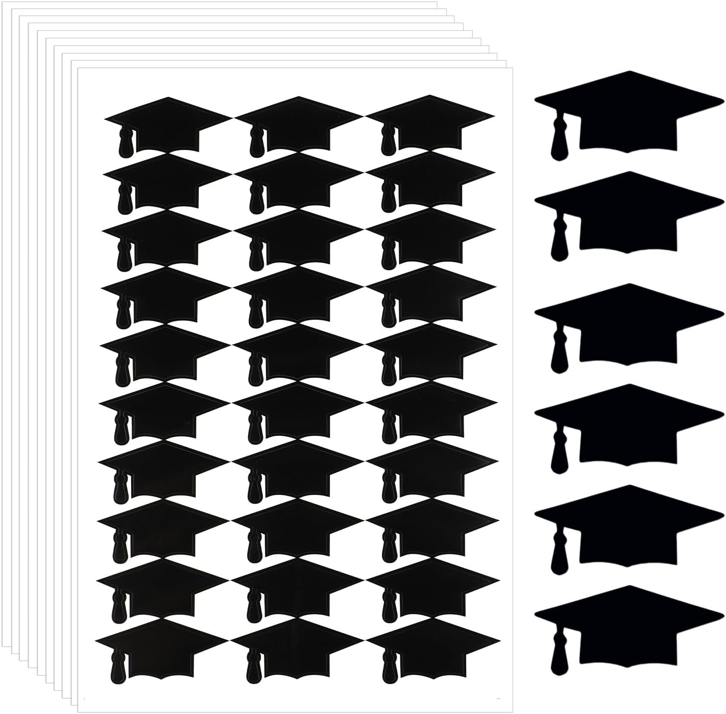 Amazon.com: 300pcs Graduation Hat Stickers, Self Adhesive Grad Cap ...