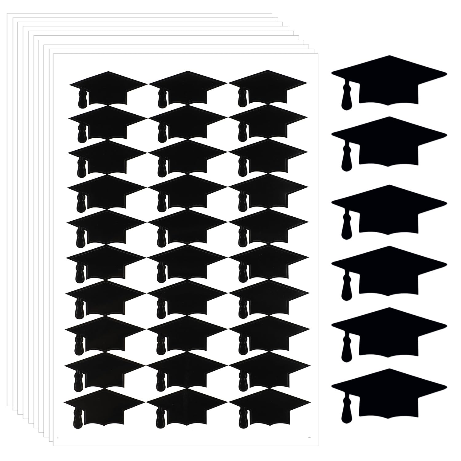 Amazon.com: 300pcs Graduation Hat Stickers, Self Adhesive Grad Cap ...