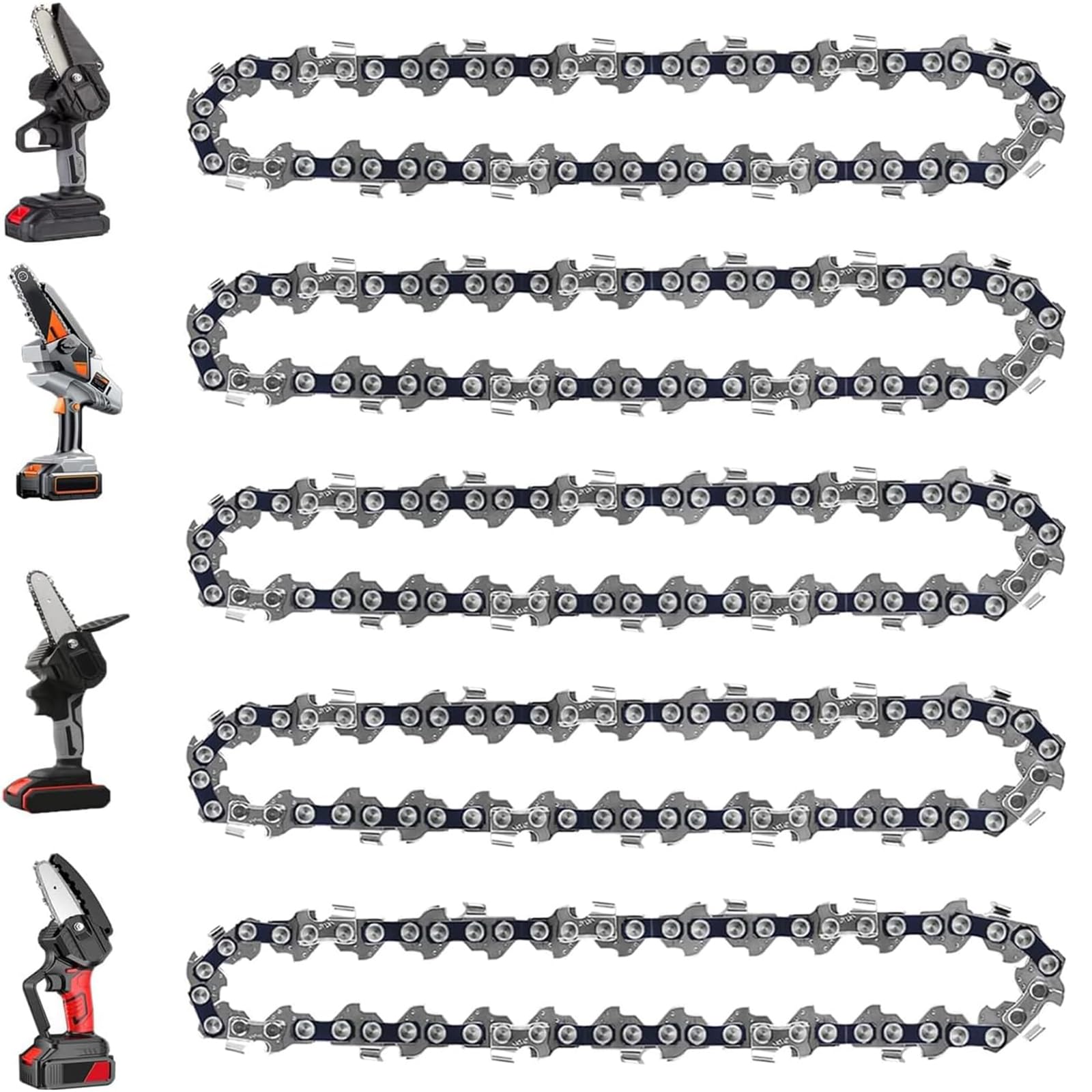Amazon.com: 5 Pieces 6 Inch Mini Chainsaw Chain Replacement Accessories ...