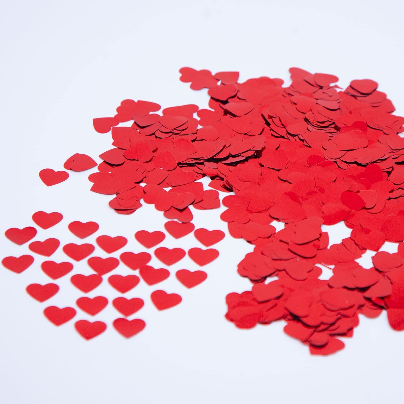 Amazon.com: Red Heart Confetti,Heart Foil Glitter Table Confetti ...