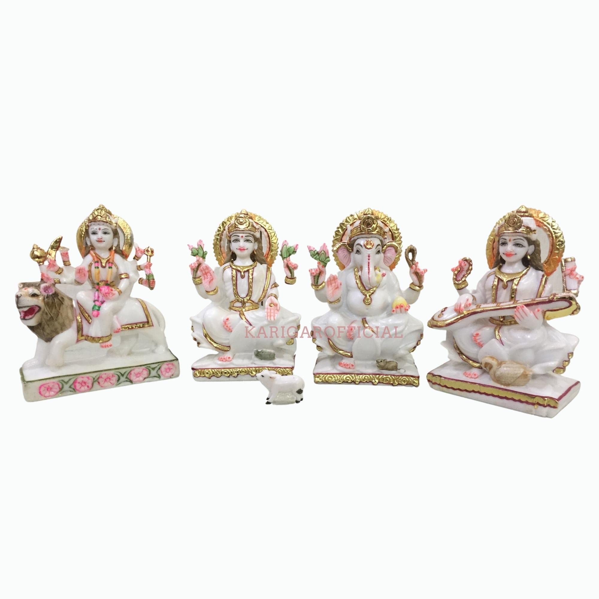 Buy Lakshmi Ganesh Saraswati Durga Statue - Set of 4 Complete Statue ...