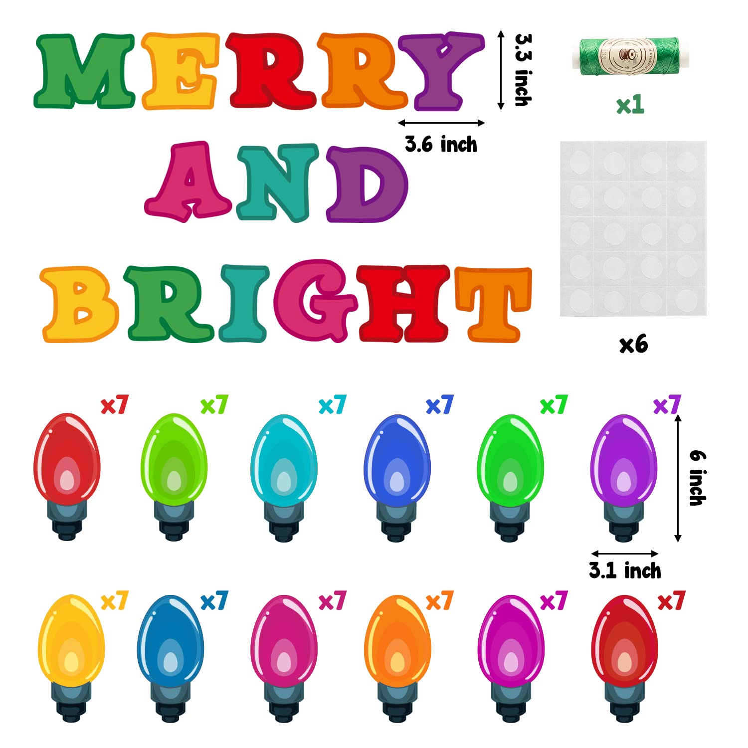 Snapklik.com : Christmas Light Banner Bulletin Board Set - 105Pcs ...
