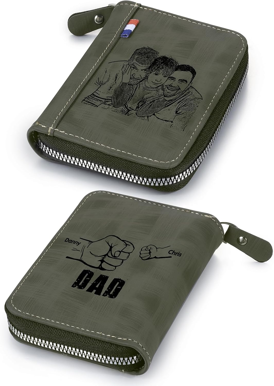 Amazon.com: Custom Wallet for Men Gifts for Dad Personalized Photo ...
