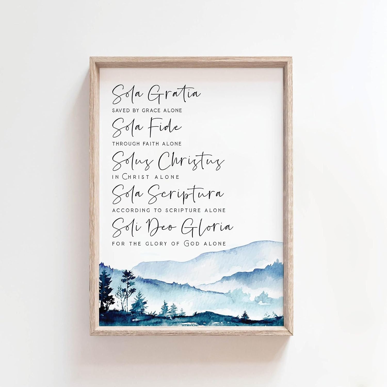 Amazon.com: The 5 Solas Print Five Solas Print Reformed Theology Print ...