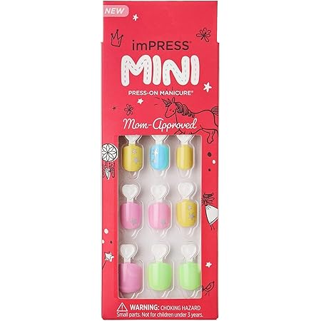 KISS imPRESS MINI Nail Artist Kit for Kids, Press-On Nails Manicure Set ...