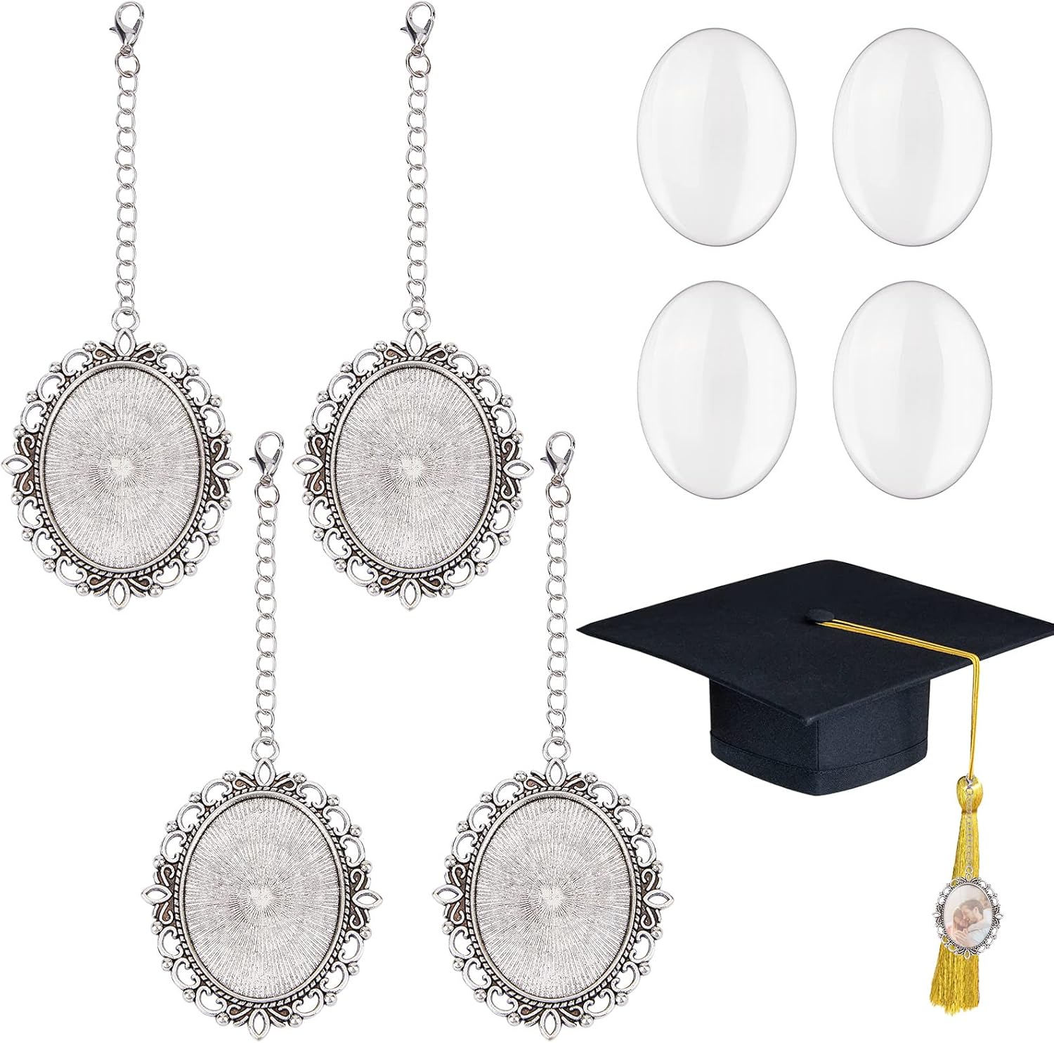 Amazon.com: SUNNYCLUE 1 Box 4 Set Graduation Cap Charms 2023 Memorial ...