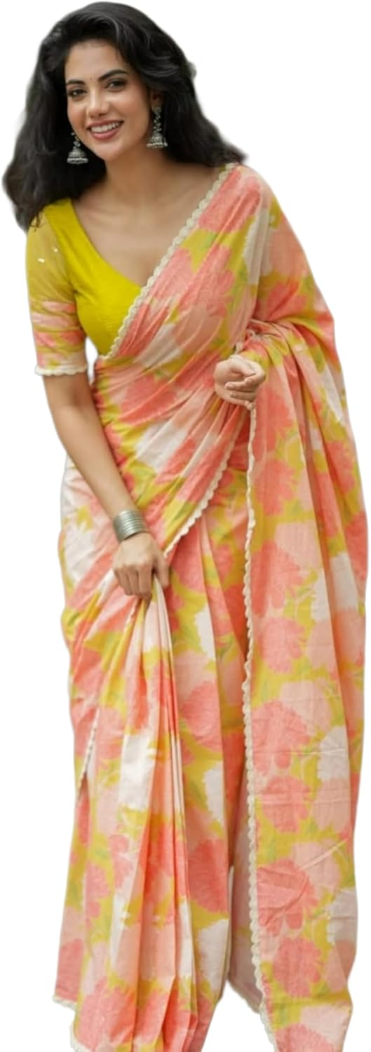 Amazon.com: STEP N SHOP.COM Designer Festival Wear Saree for Women Sari ...