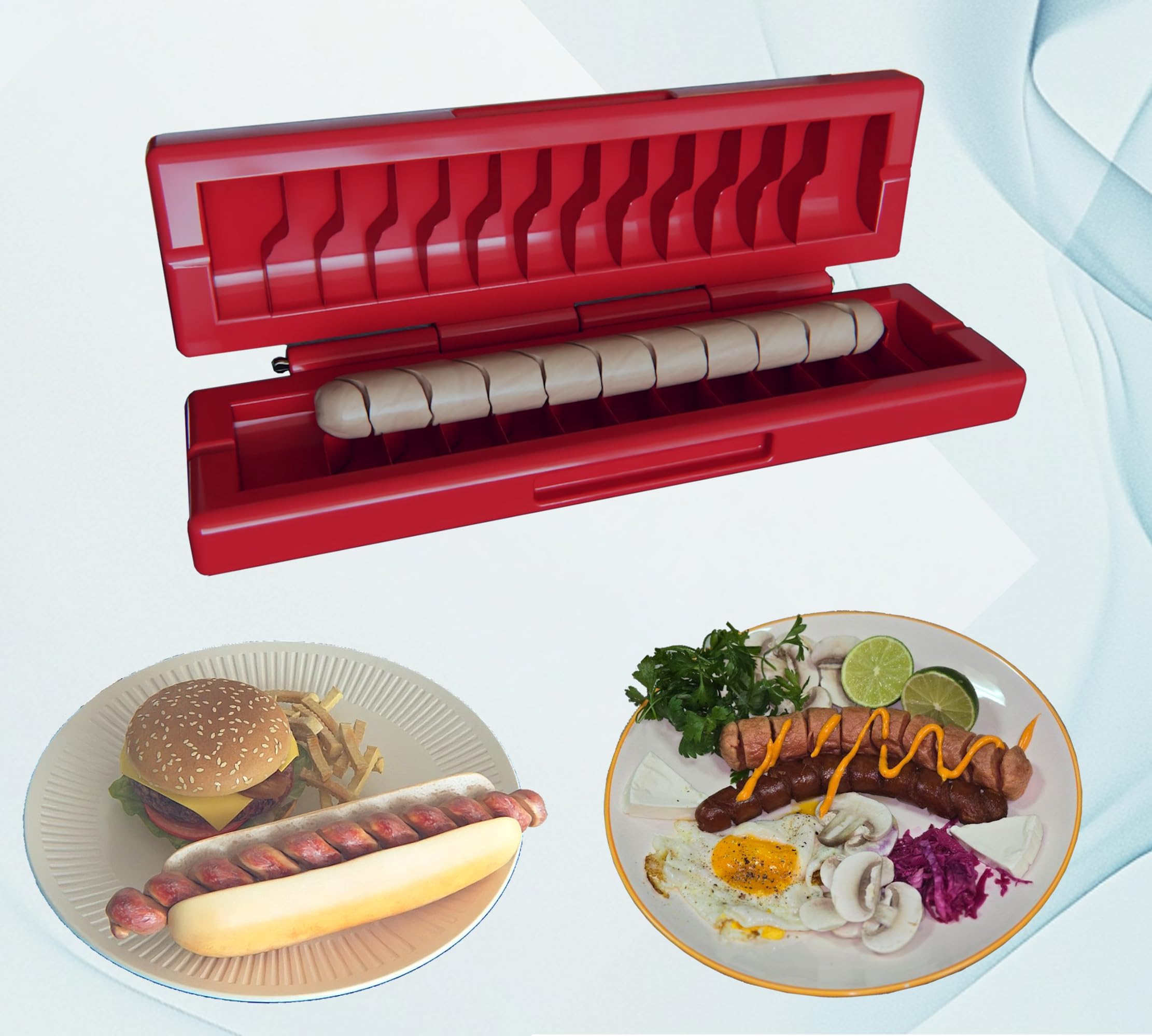 Amazon.com: 2 Pcs Spiral Hot Dog Slicers, Manual Fancy Sausage Cutter ...
