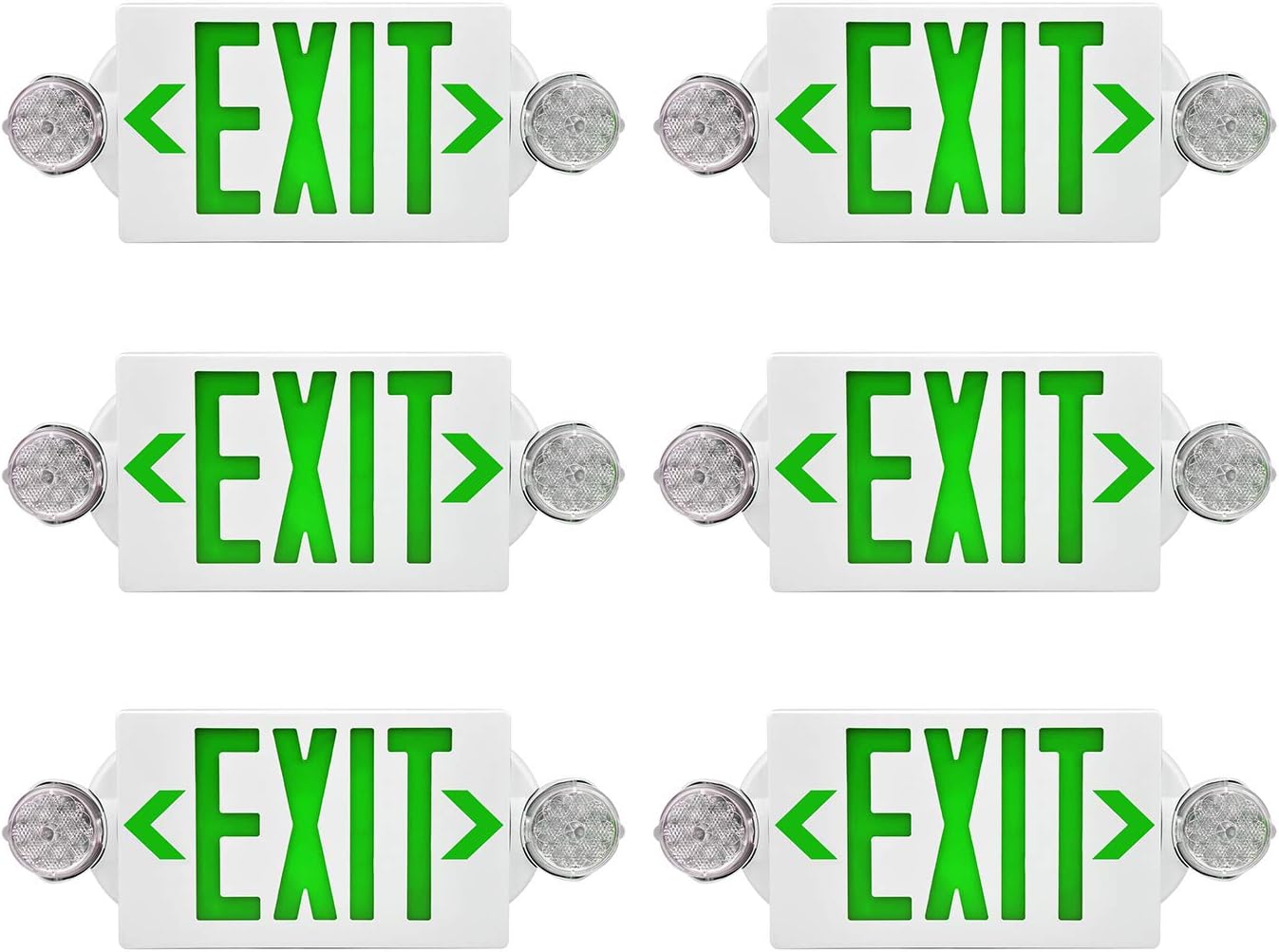 Remote Capable Green LED Exit Emergency Light Combo - Amazon.com