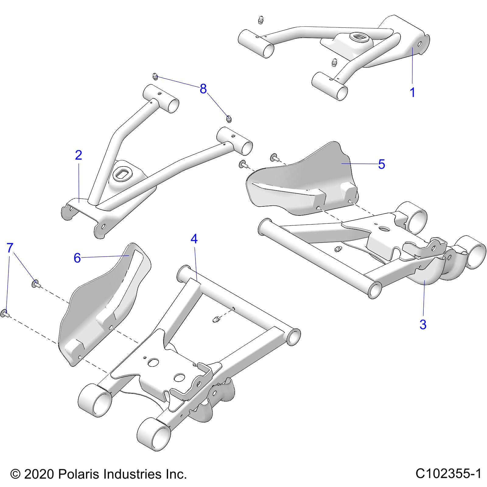 Polaris ATV Stabilizer Support, Medium Gloss Medium Gloss Black ...