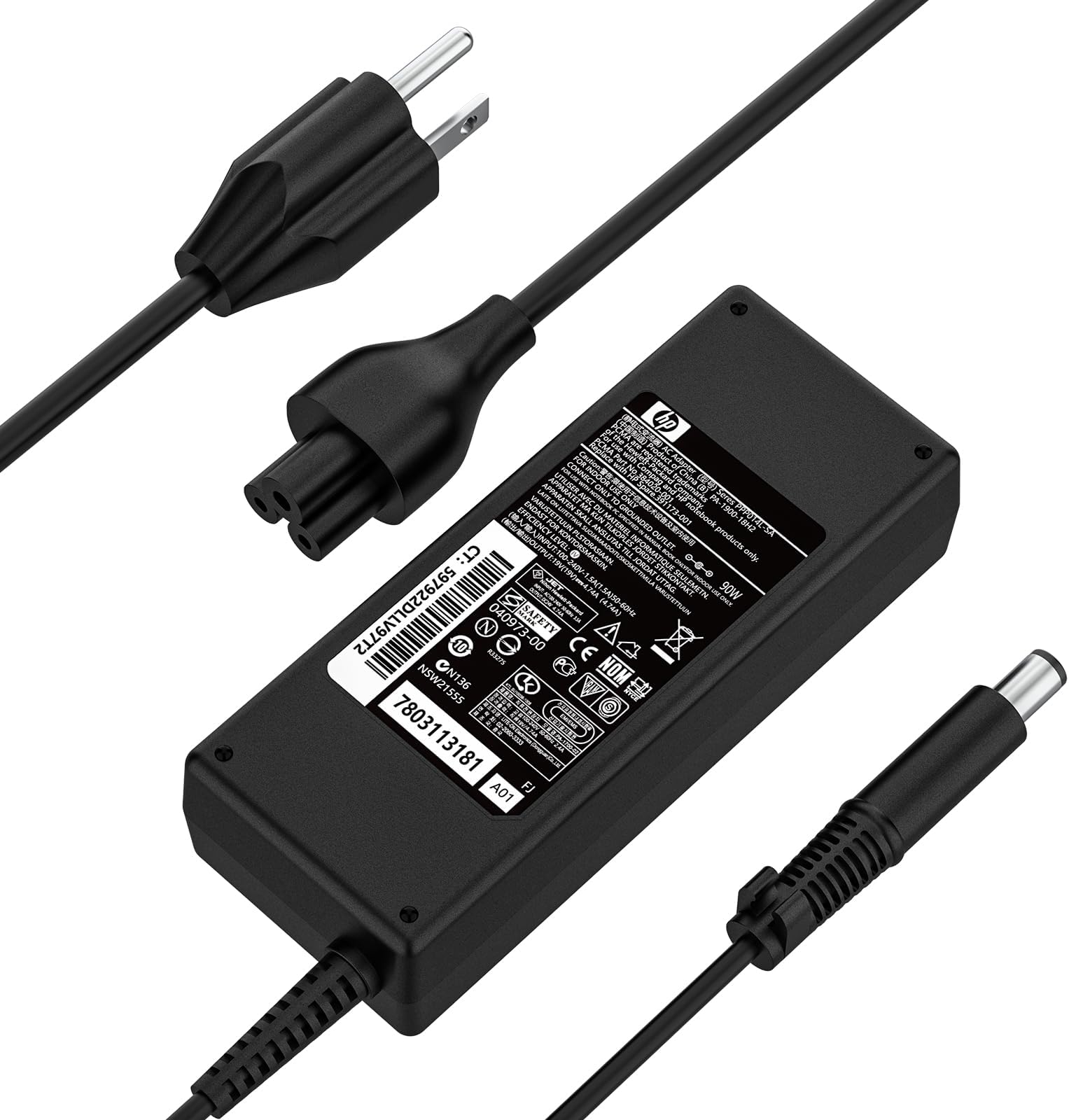 Amazon.com: 90W 4.74A AC Charger Fit for HP EliteBook 2530p 2730p 6930p ...