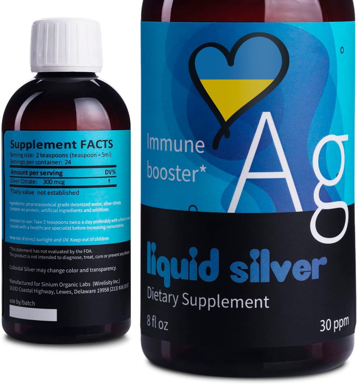 Amazon.com: Colloidal Silver Liquid - 8 oz 30 ppm - Silver Solution ...