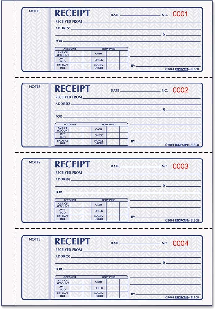 Amazon.com : Rediform RED8L808 - Money Receipt Book : Office Products