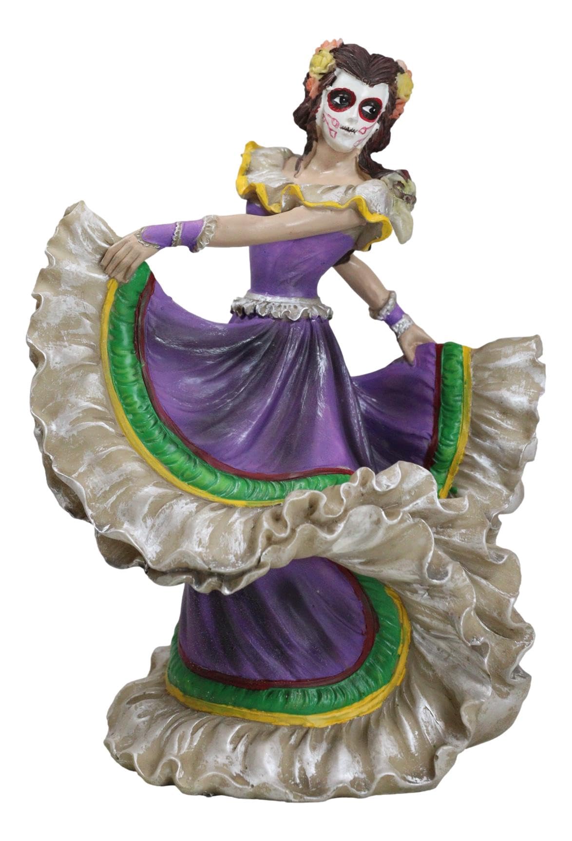 Ebros Dia De Los Muertos Day of The Dead Traditional Purple Gown Dancer ...