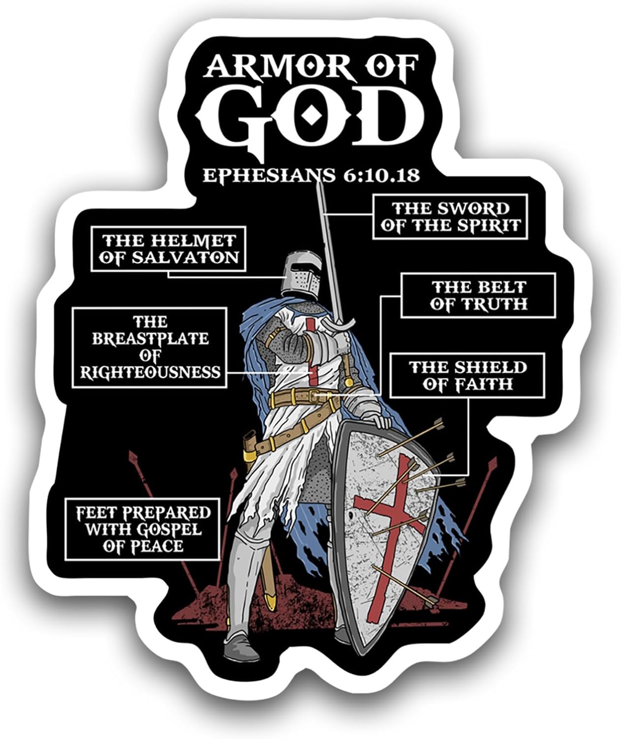 PETER AND PAUL STUDIO Ephesians 6 10-18 Armor of God Religious Die-Cut ...