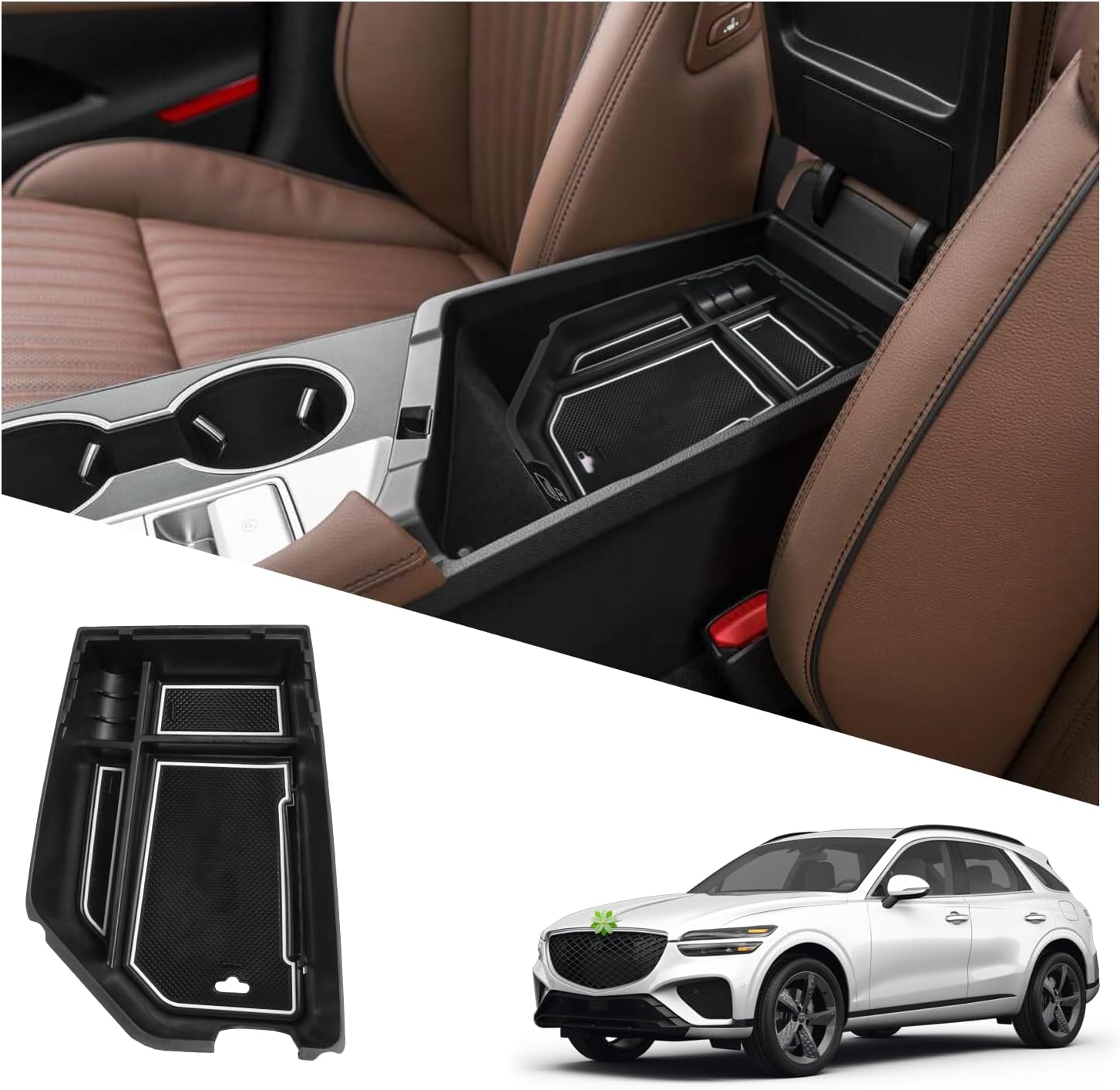 Amazon.com: Ruiya 2024 GV70 Center Console Organizer for 2022-2024 ...