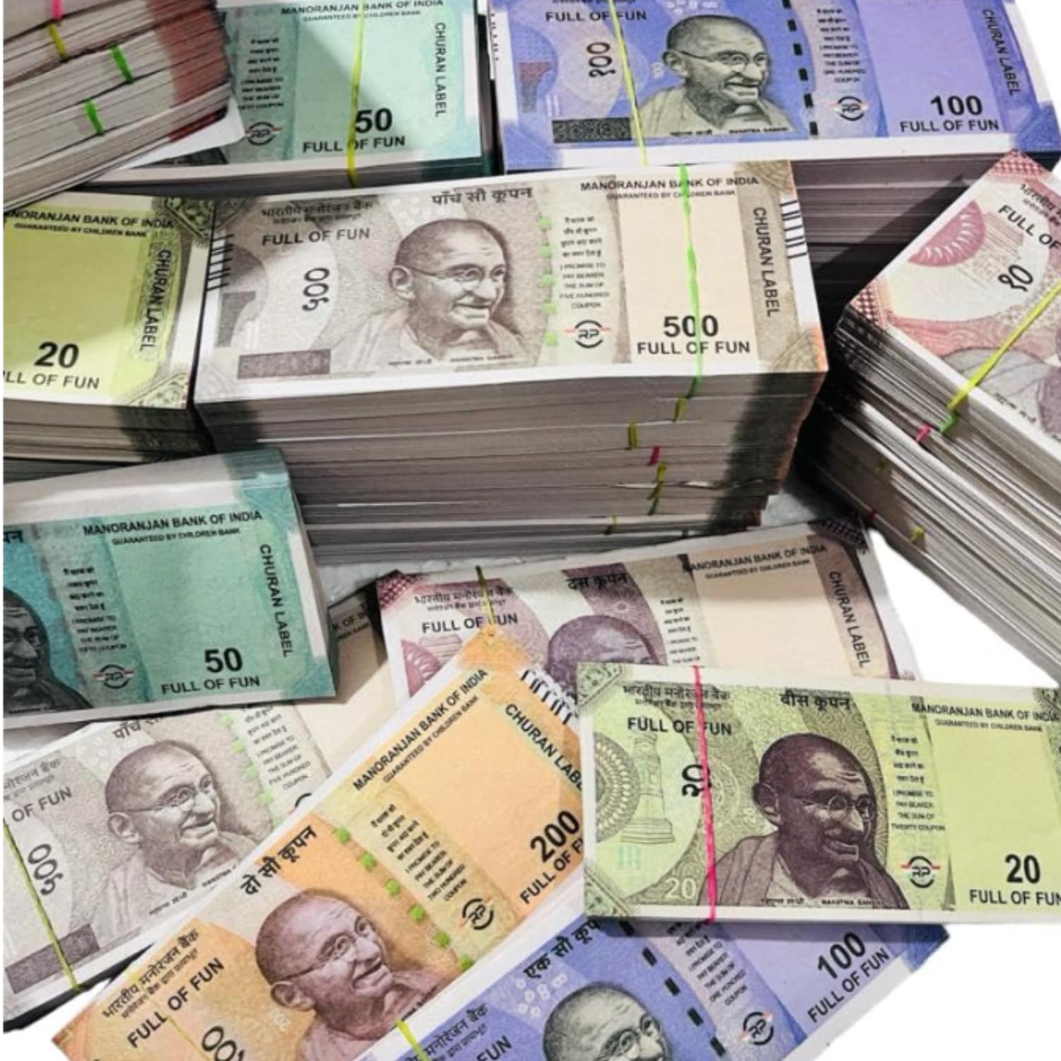 Foxgrow Fake Toy Currency Set for Kids - Educational Play Money, Dummy ...