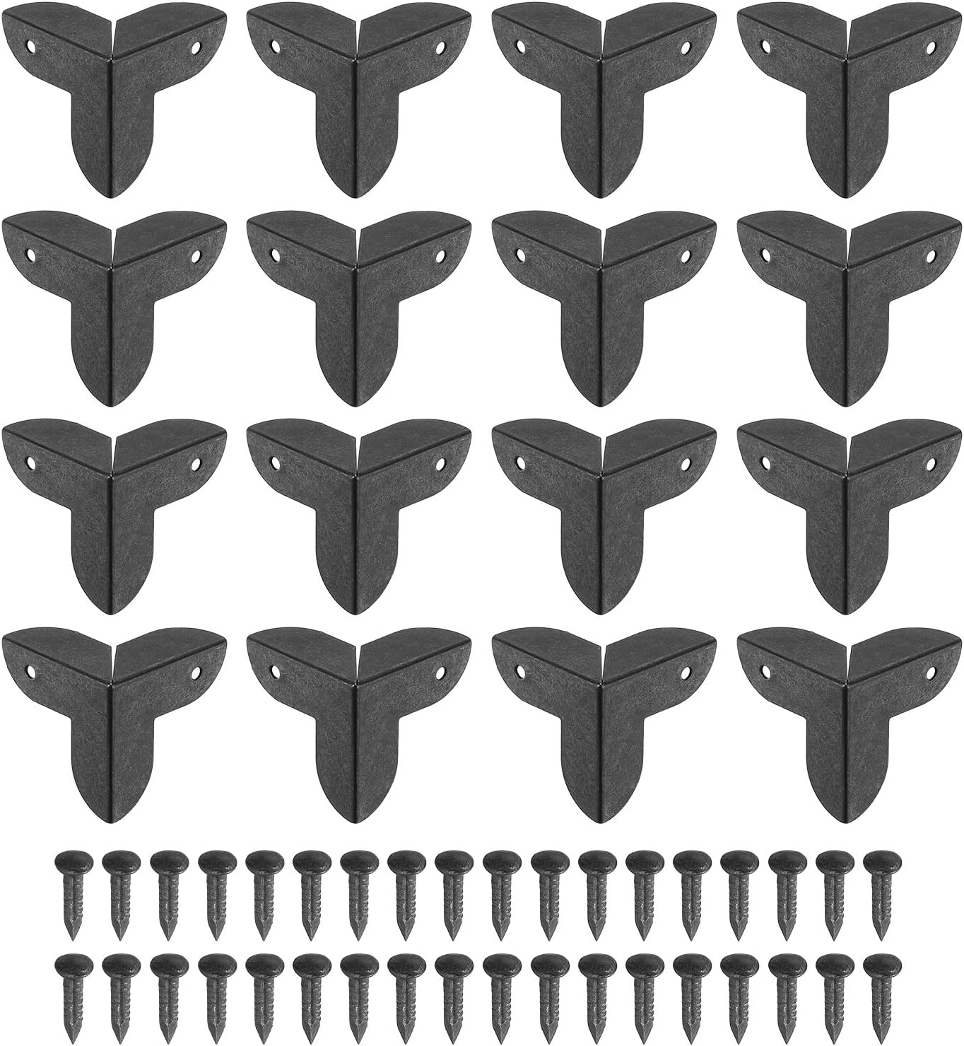 Amazon.com : uxcell 16 Pcs Decorative Box Corner Cover, 22mm Metal Edge ...