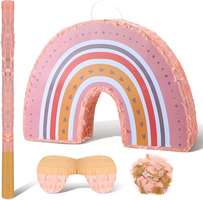 Amazon.com: Rainbow Pinata Summer Pinata for Birthday Party with ...