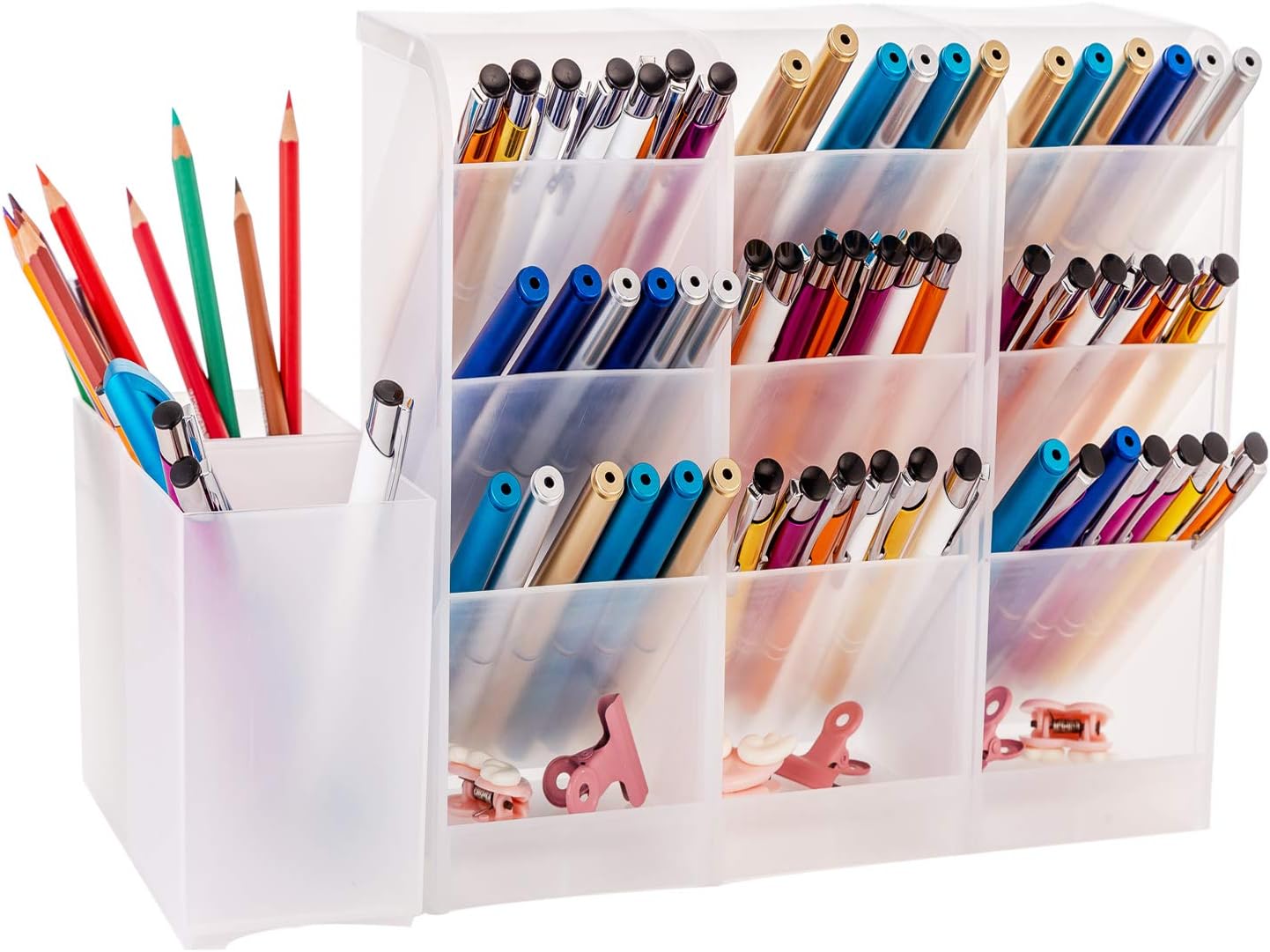 Amazon.com: PeoTRIOL Pen Organizer, Pencil Holder, Multi-Functional ...