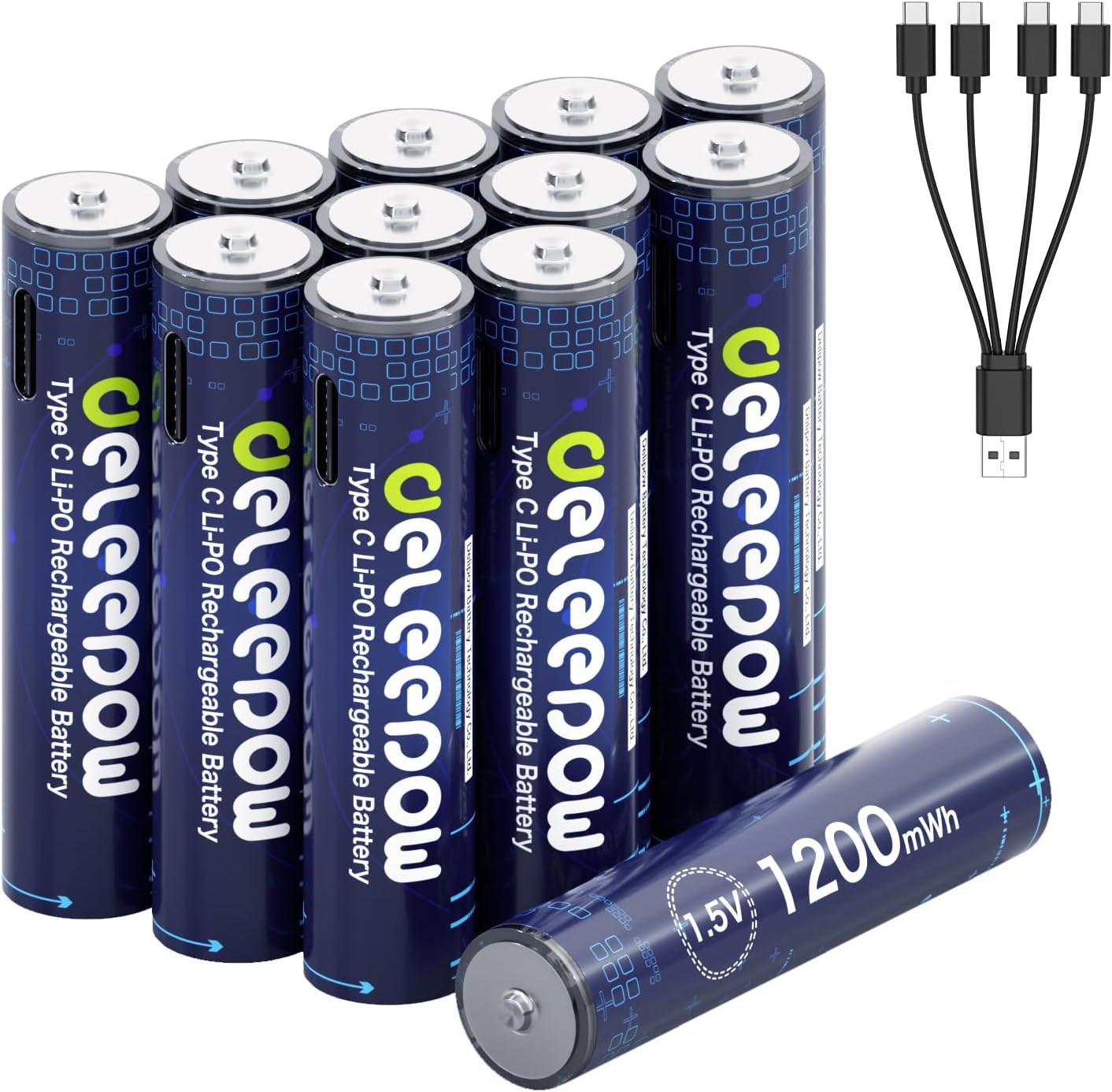 Amazon.com: CITYORK 1.5v AAA 1200mWh Lithium Rechargeable Batteries 8 ...