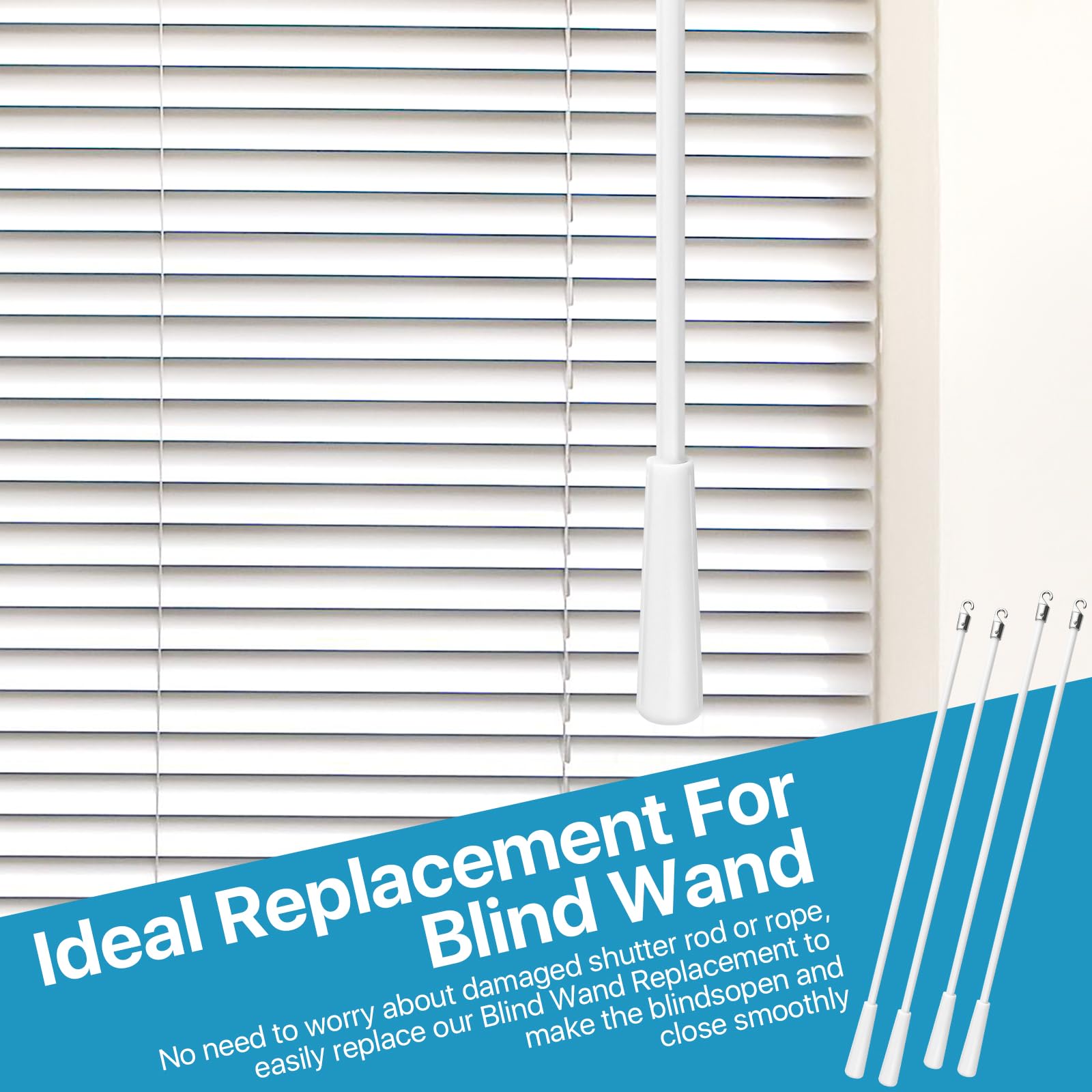 Replacement Vertical Blind Slats Curtain Pull Rod Venetian Blind Wand ...