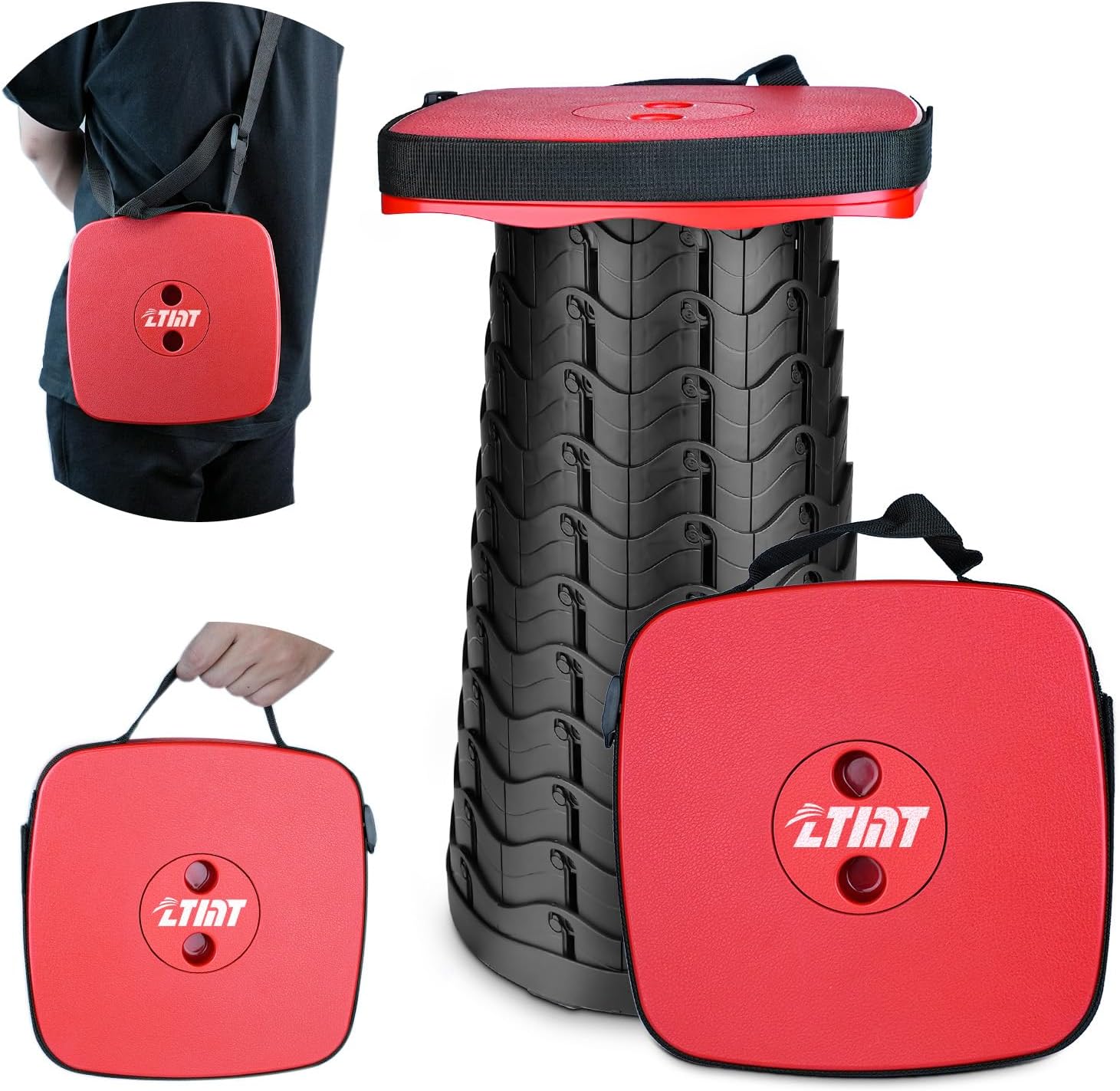 Amazon.com: ZTMT Upgraded Square Folding Stool, Max Load Capacity ...