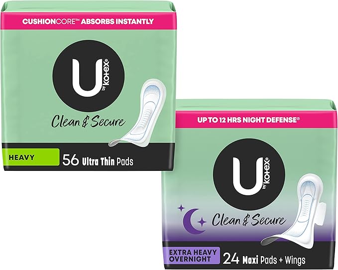 Amazon.com: U by Kotex Clean & Secure Period Kit: Ultra Thin Pads ...