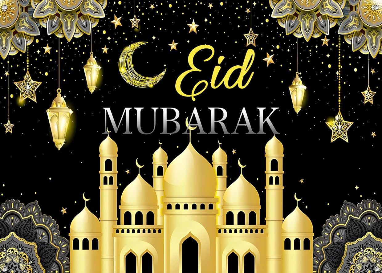 Amazon.com : Alltten Eid Mubarak Backdrop Ramadan Kareem Photo Booth ...