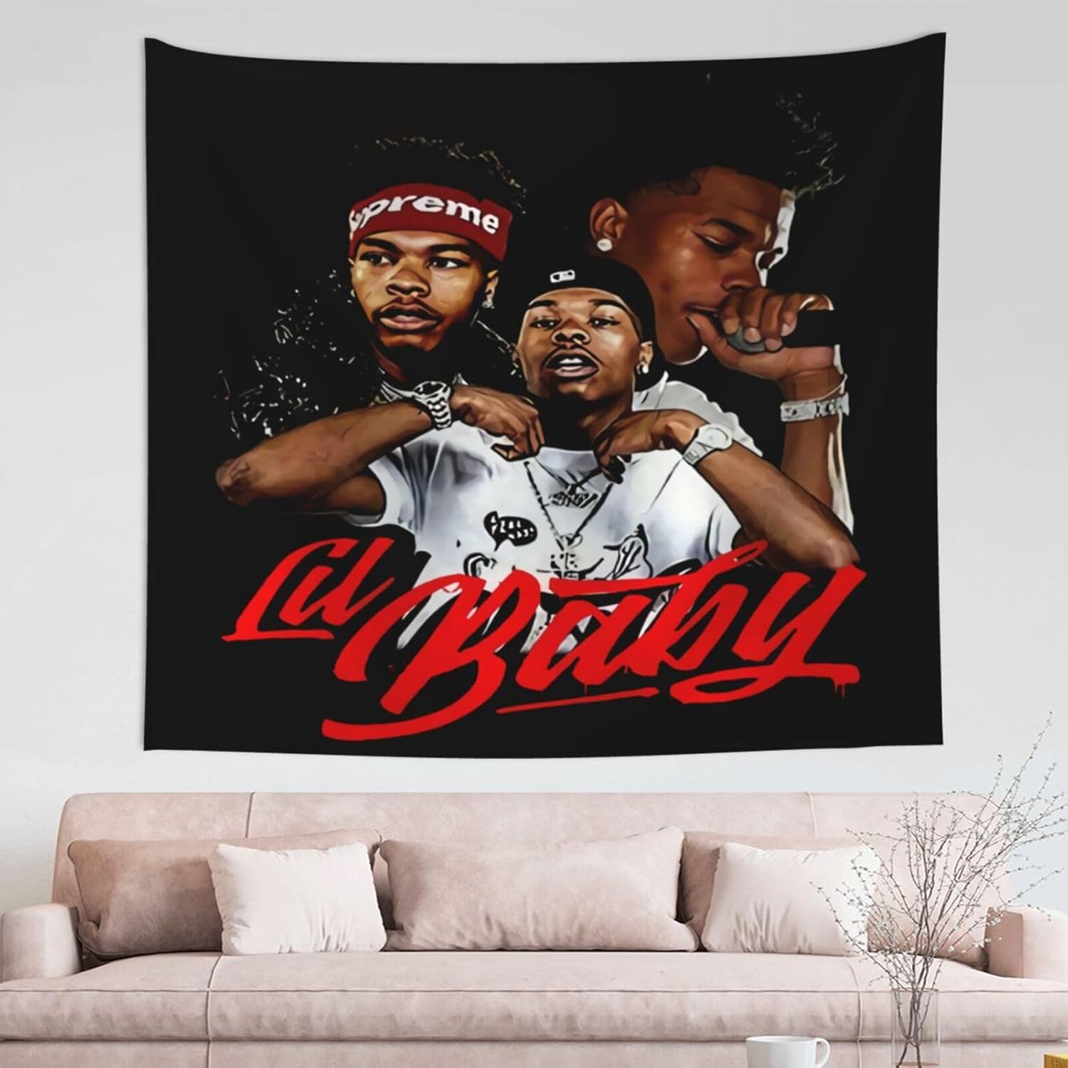 Amazon.com: DanaEPeterson Lil Rapper Baby Singer Tapestry Wall Hanging ...
