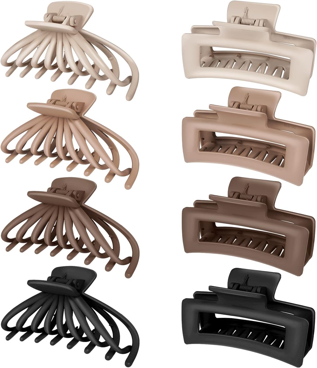 Amazon.com: SEVEN LUCKY LIGHT Claw Clips,7 Pcs Fuzzy Hair Clips,4.5 ...