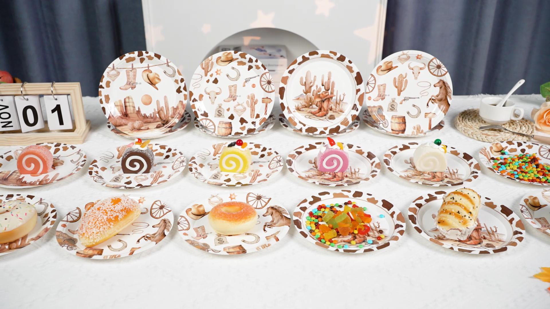 Watch 48 Pcs Western Cowboy Paper Plates on Amazon Live