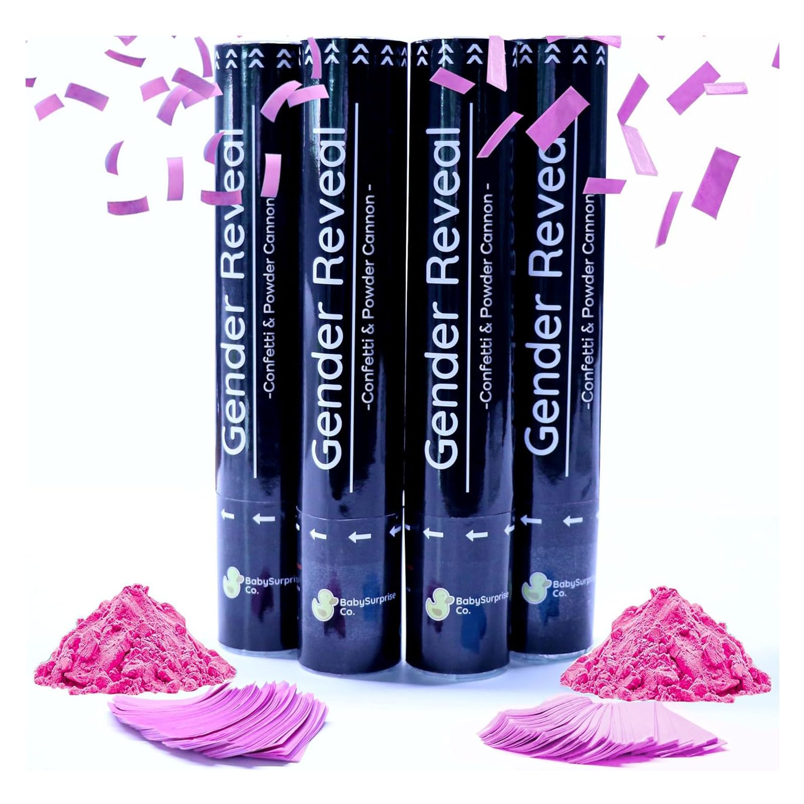 Gender Reveal Confetti Cannon 4 Pink Powder Smoke With 100 | Desertcart ...