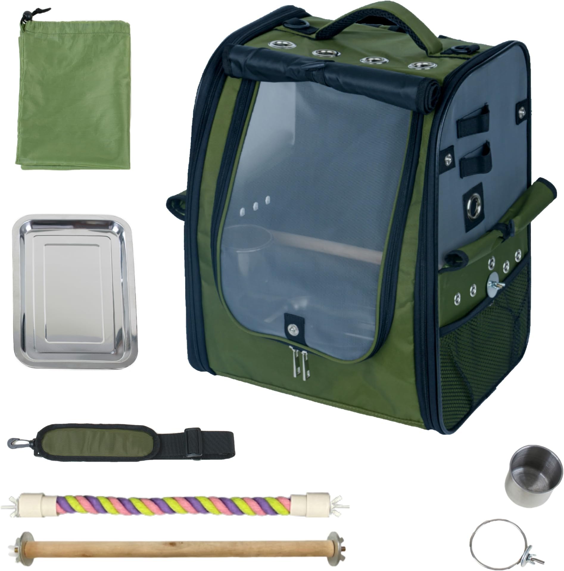 Amazon.com : ORIZZP Bird Backpack Carrier with Stand Perch, Bird Travel ...