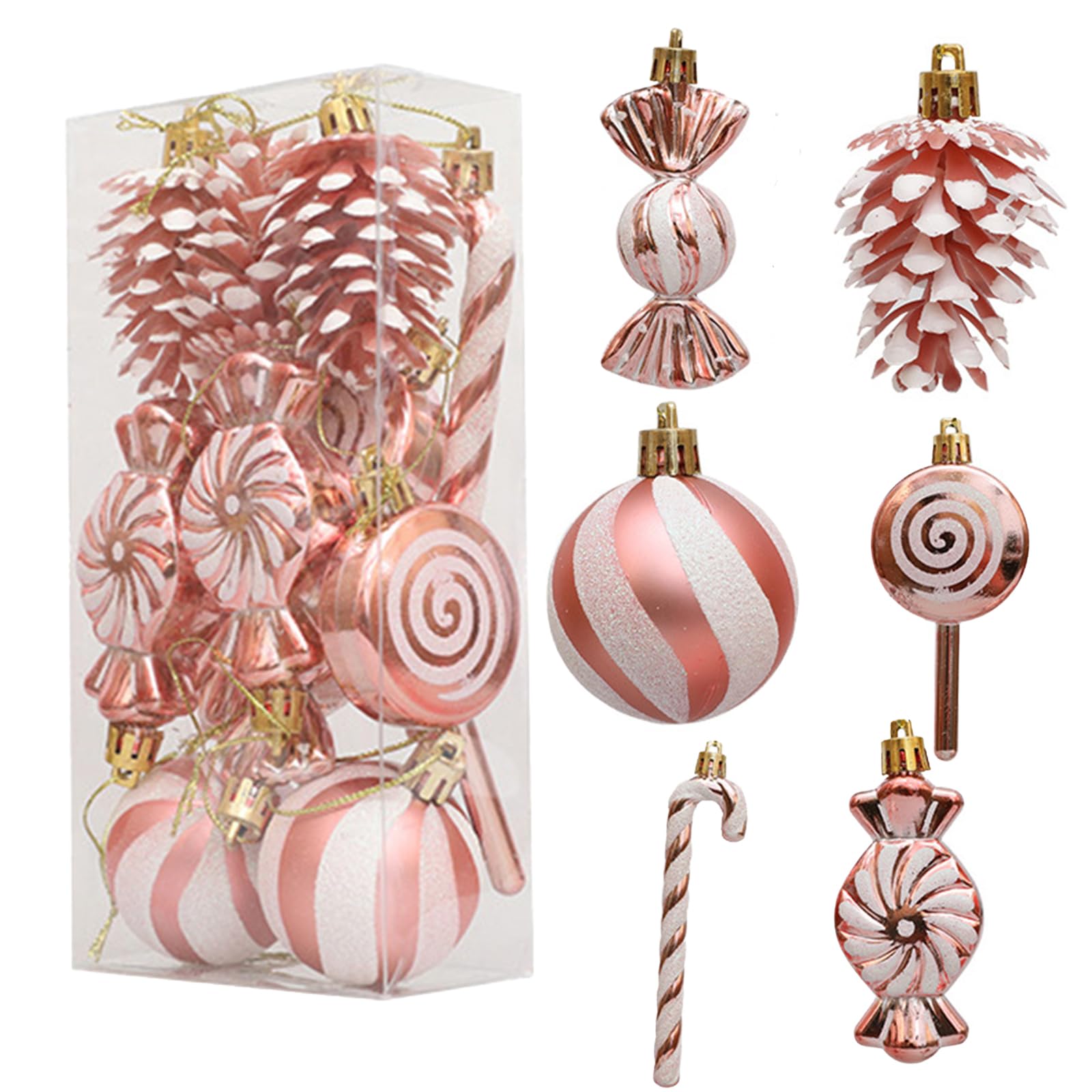 Amazon.com: Generic Christmas Candy Ornaments Set Hanging Candy Cane ...