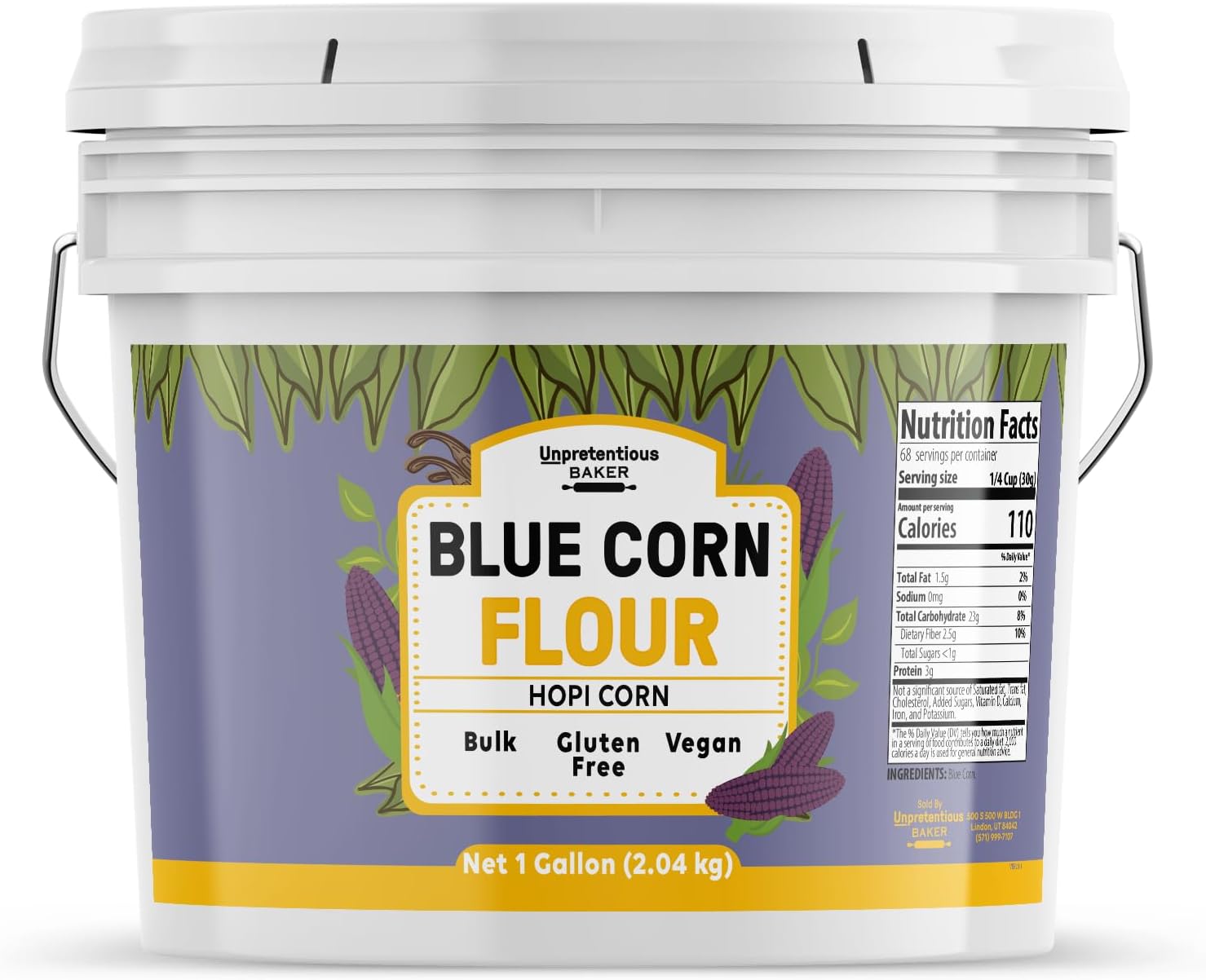 Amazon.com : Unpretentious Blue Corn Flour, 1 Gallon, Hopi Corn, Sweet ...