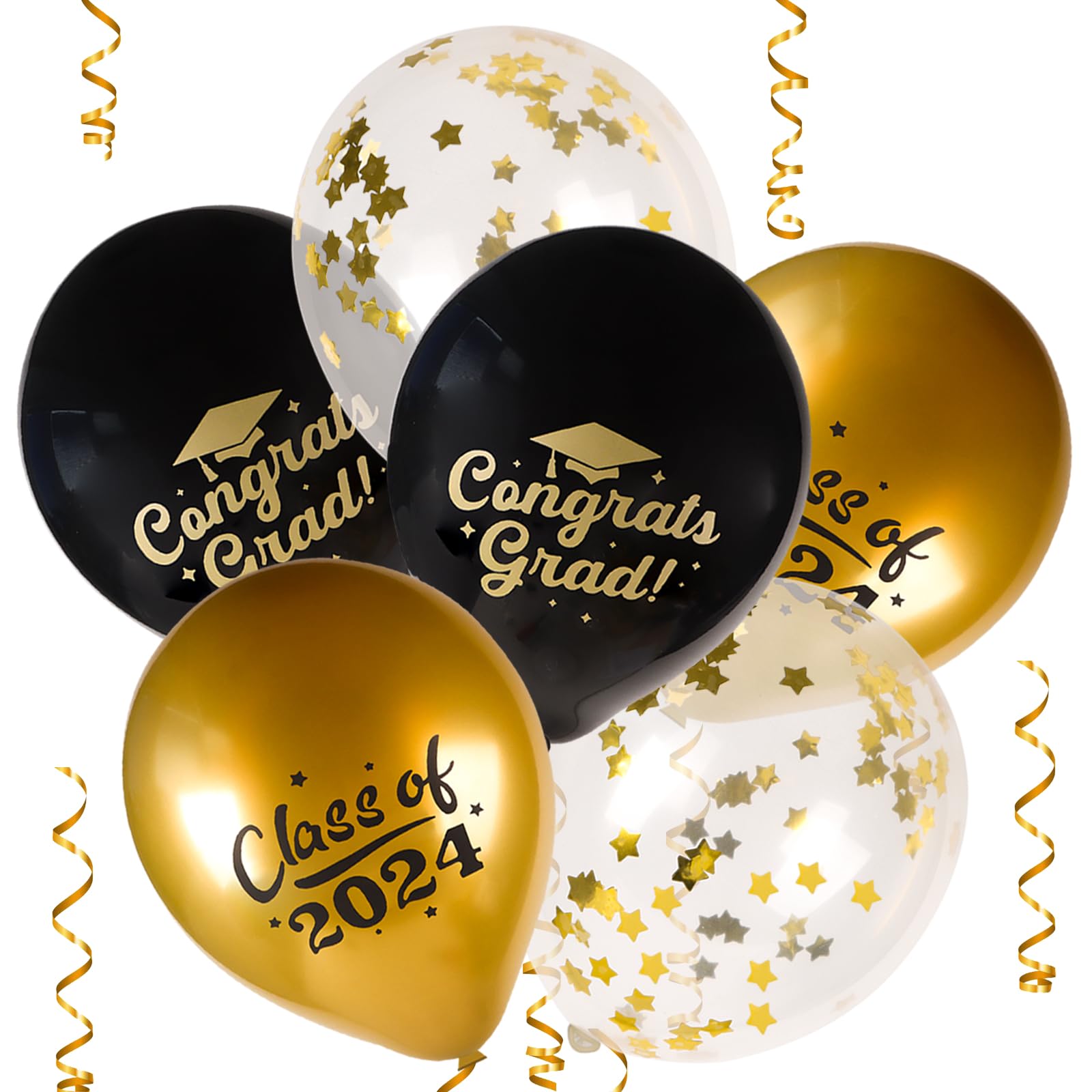 24 Pcs 2024 Graduation Party Latex Balloons Class Of 2024 | Desertcart ...