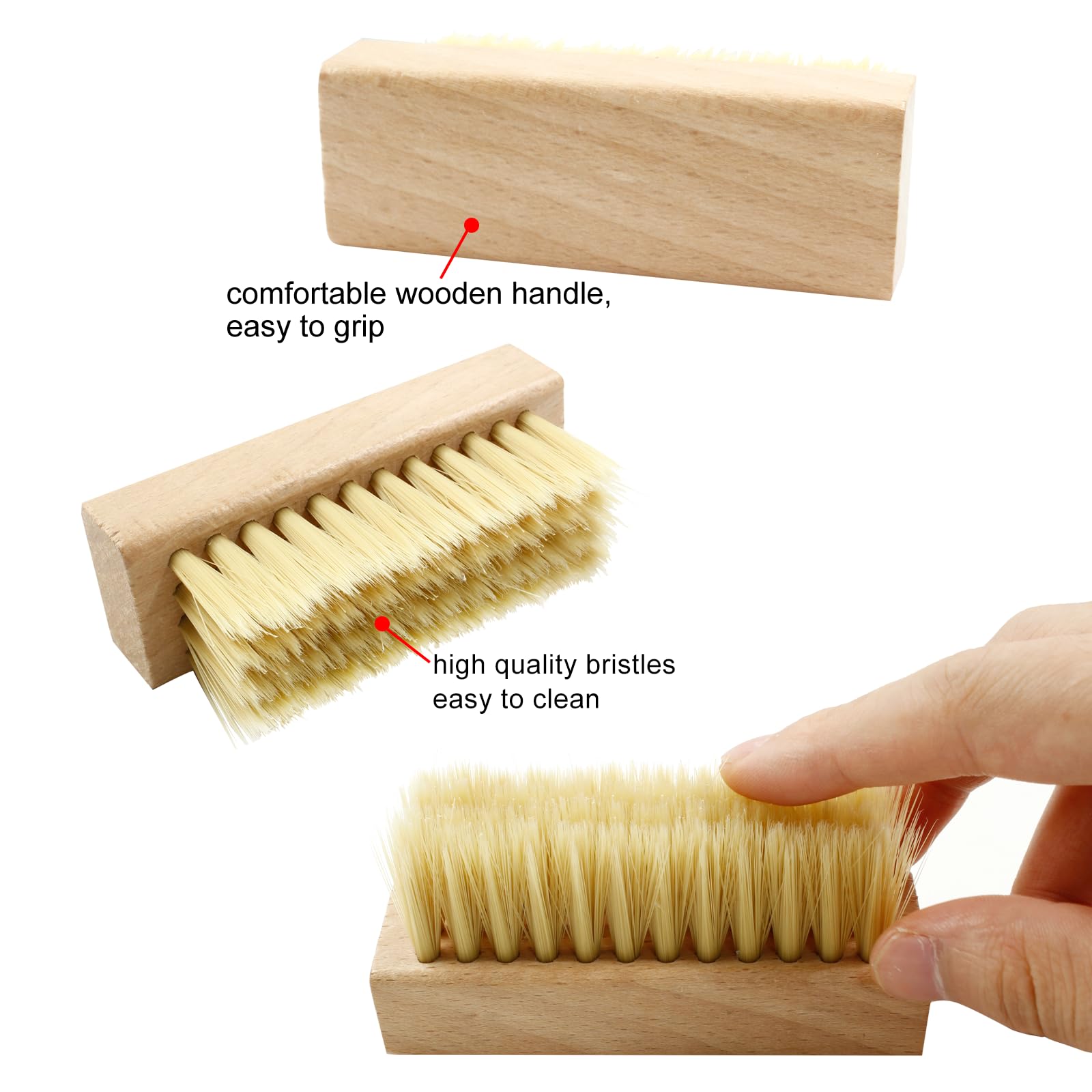 Microfiber Cleaning Cloth 3-Piece Sneaker Cleaning Brush Set - Dual ...