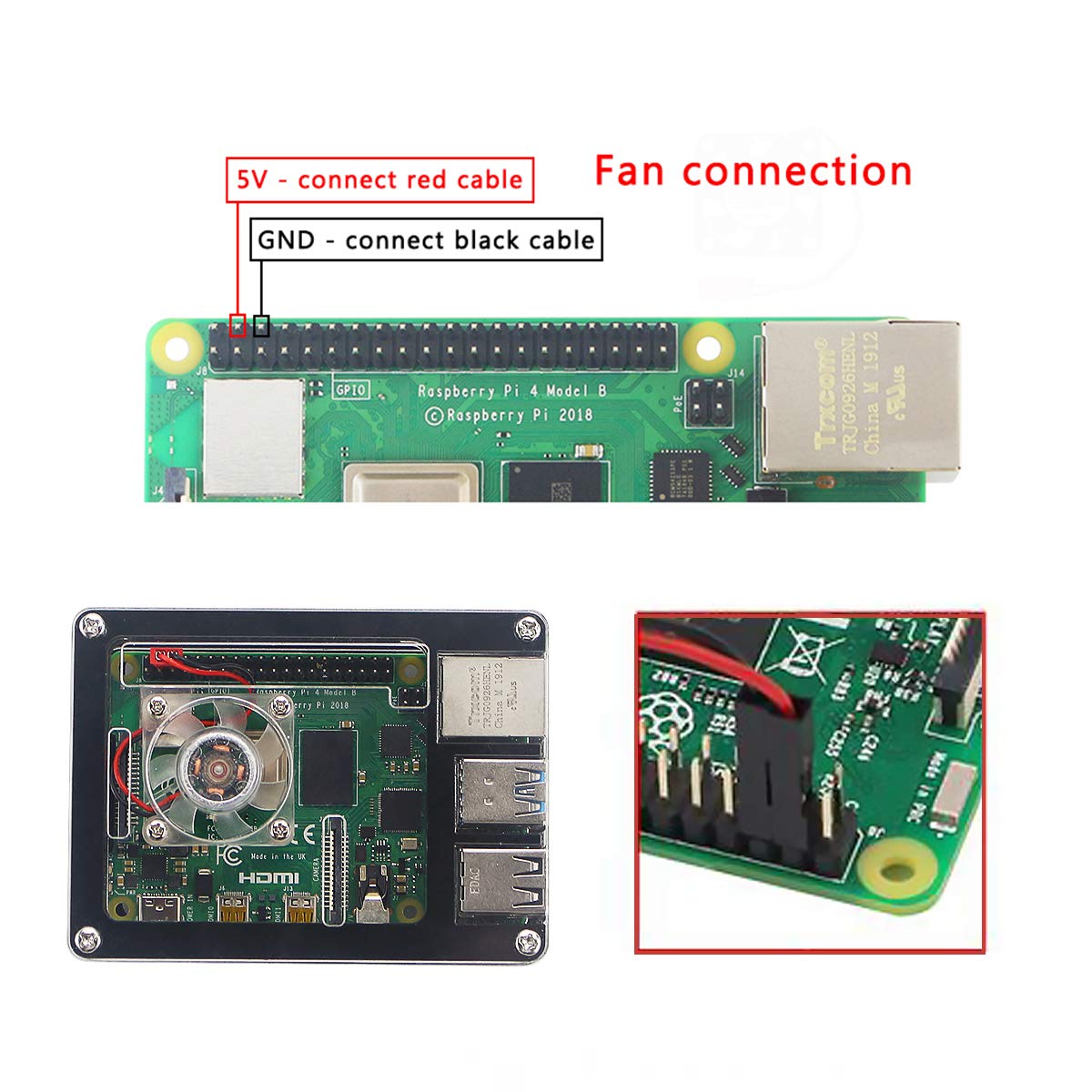 Snapklik.com : MakerFocus 4pcs Raspberry Pi 4 Fan Raspberry Pi Cooling ...